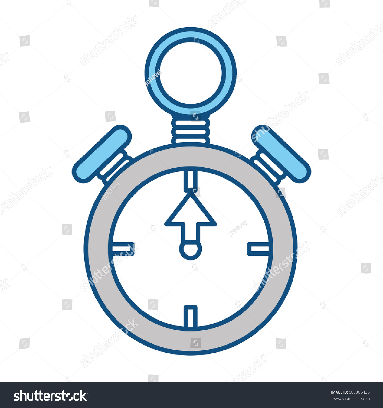 Sport Chronometer Timer Stock Vector (Royalty Free) 688305436 ...