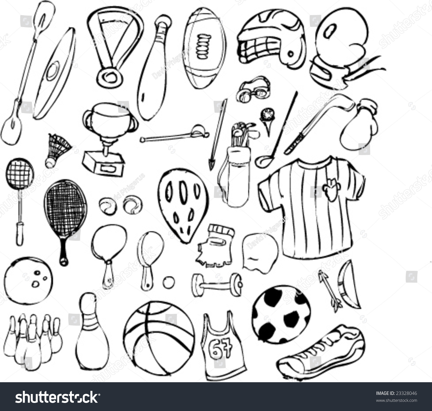 Sport Drawing Icon Set Stock Vector (Royalty Free) 23328046 - Shutterstock
