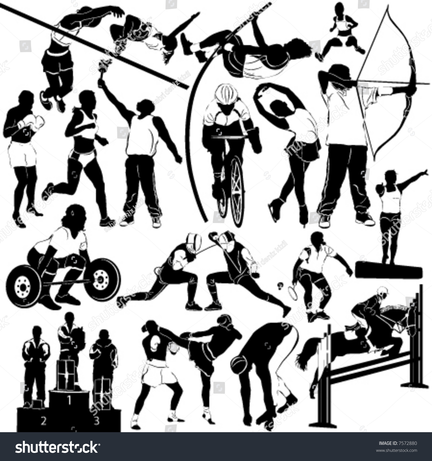 Sport People Vector Stock Vector (Royalty Free) 7572880
