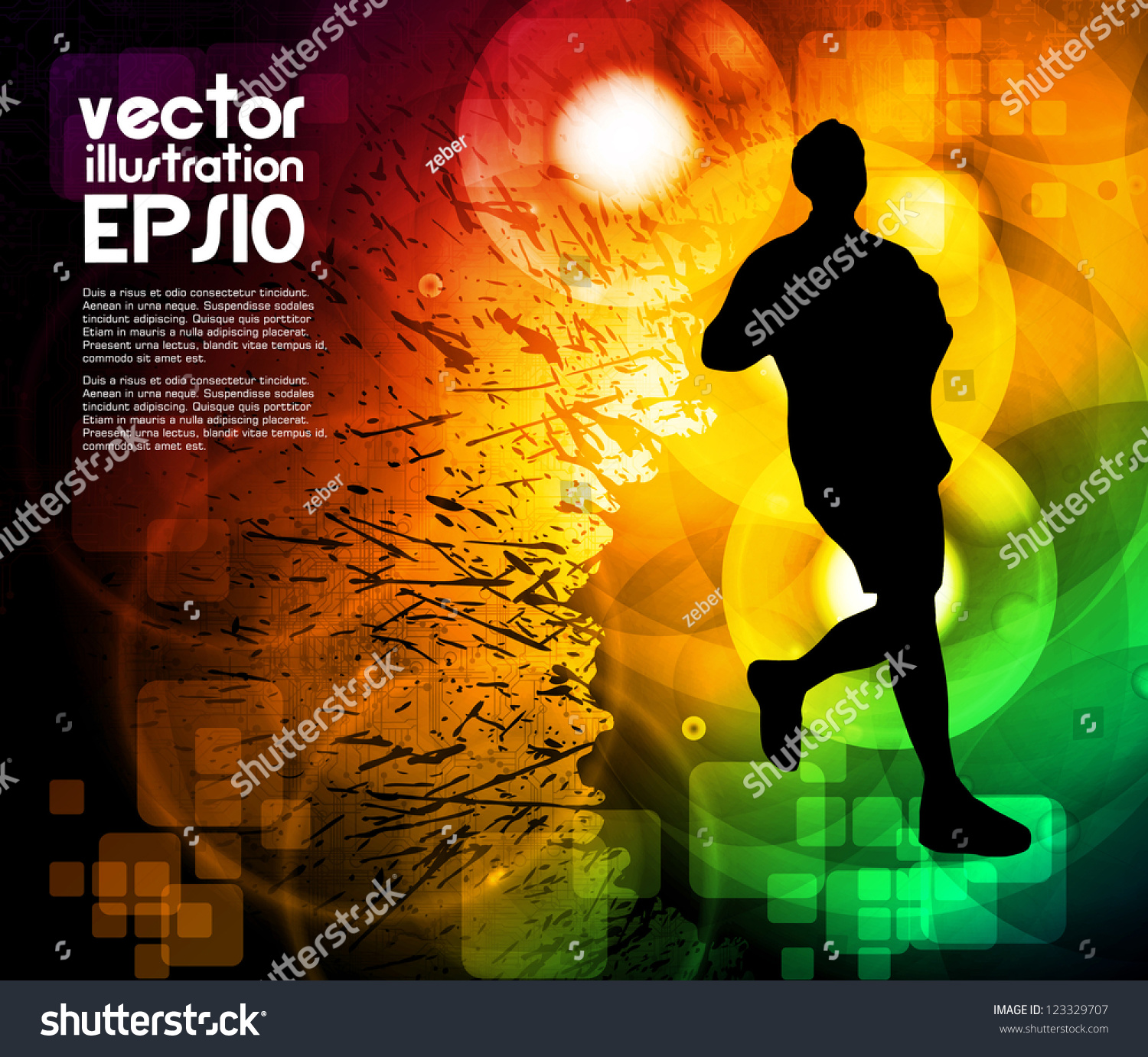Sport Poster Vector Illustration Stock Vector (Royalty Free) 123329707 ...