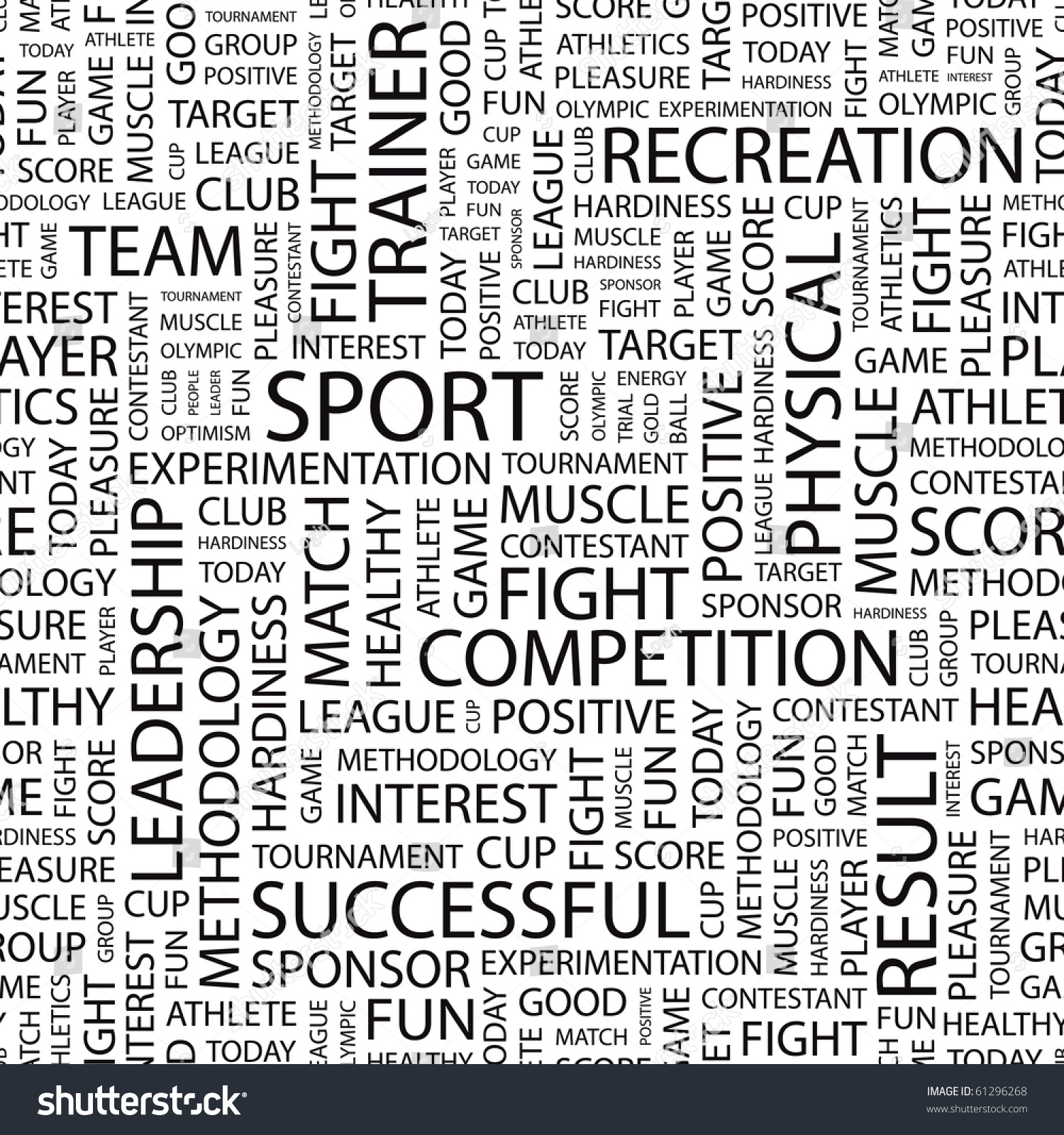 Sport Seamless Vector Pattern Word Cloud Stock Vector (Royalty Free ...