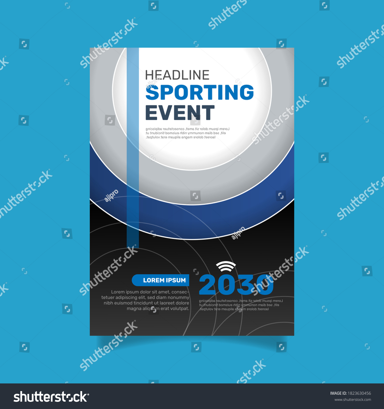 Sporting Event Poster Template Vector Stock Vector (Royalty Free ...