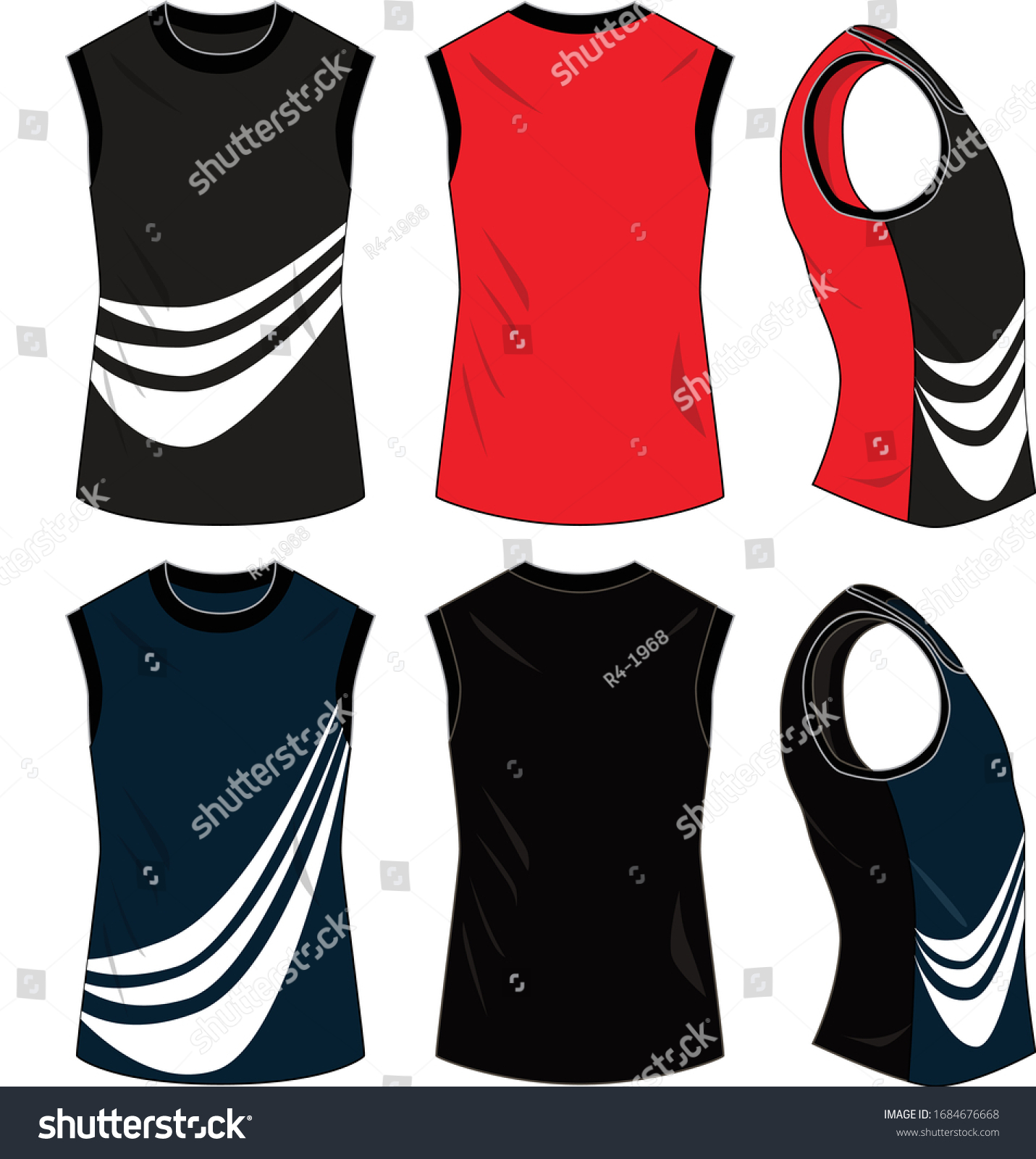 Sports Shirt Vector Template Pattern Stock Vector (Royalty Free ...