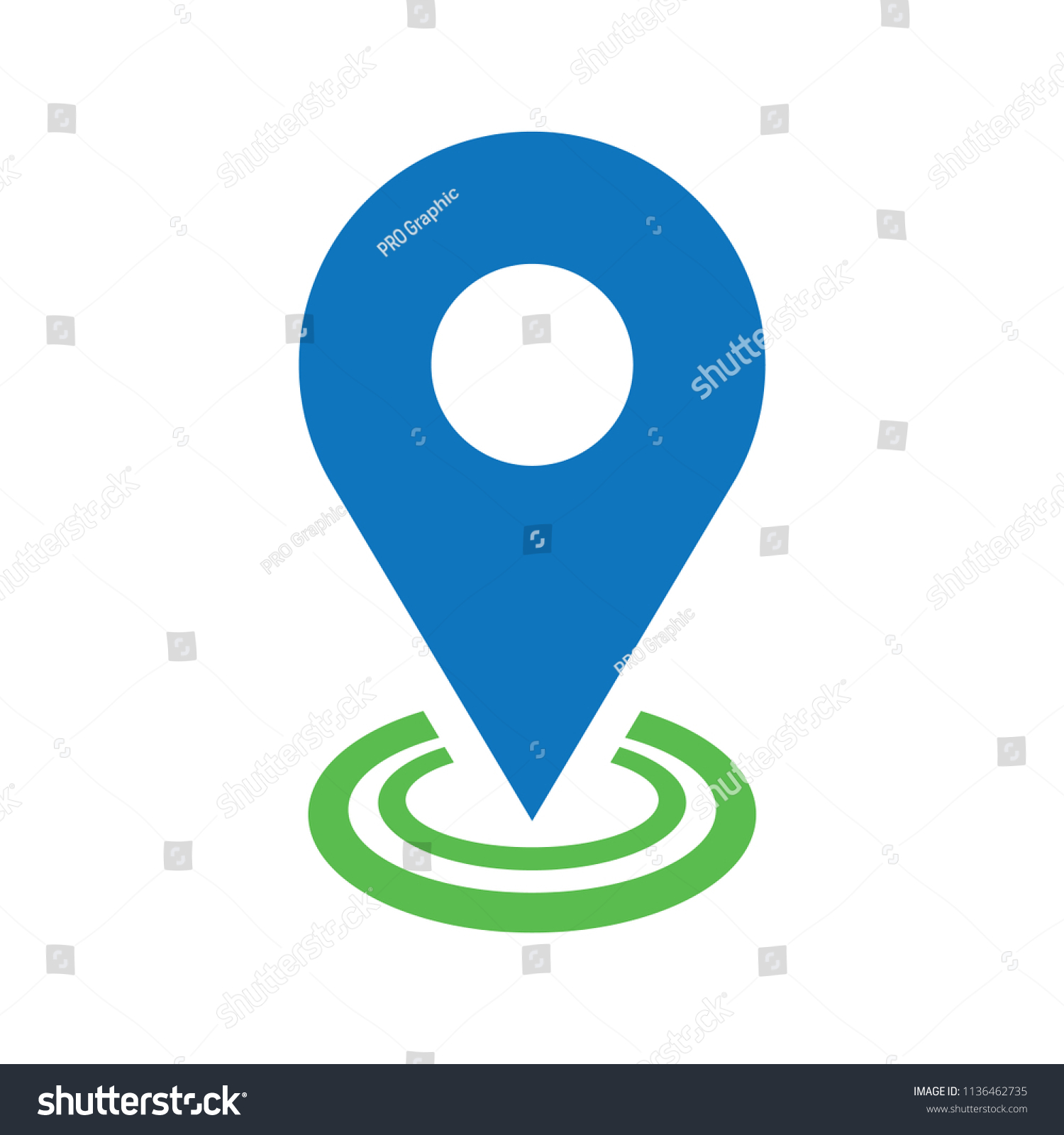Spot Pin Map Logo Icon Vector Stock Vector (Royalty Free) 1136462735