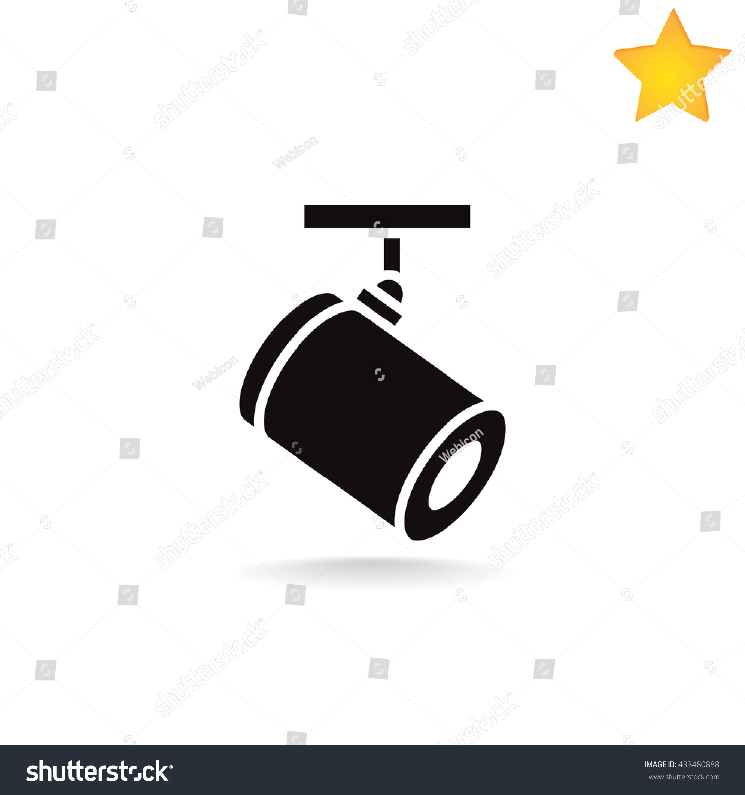 Spotlight Icon Stock Vector Illustration 433480888 : Shutterstock