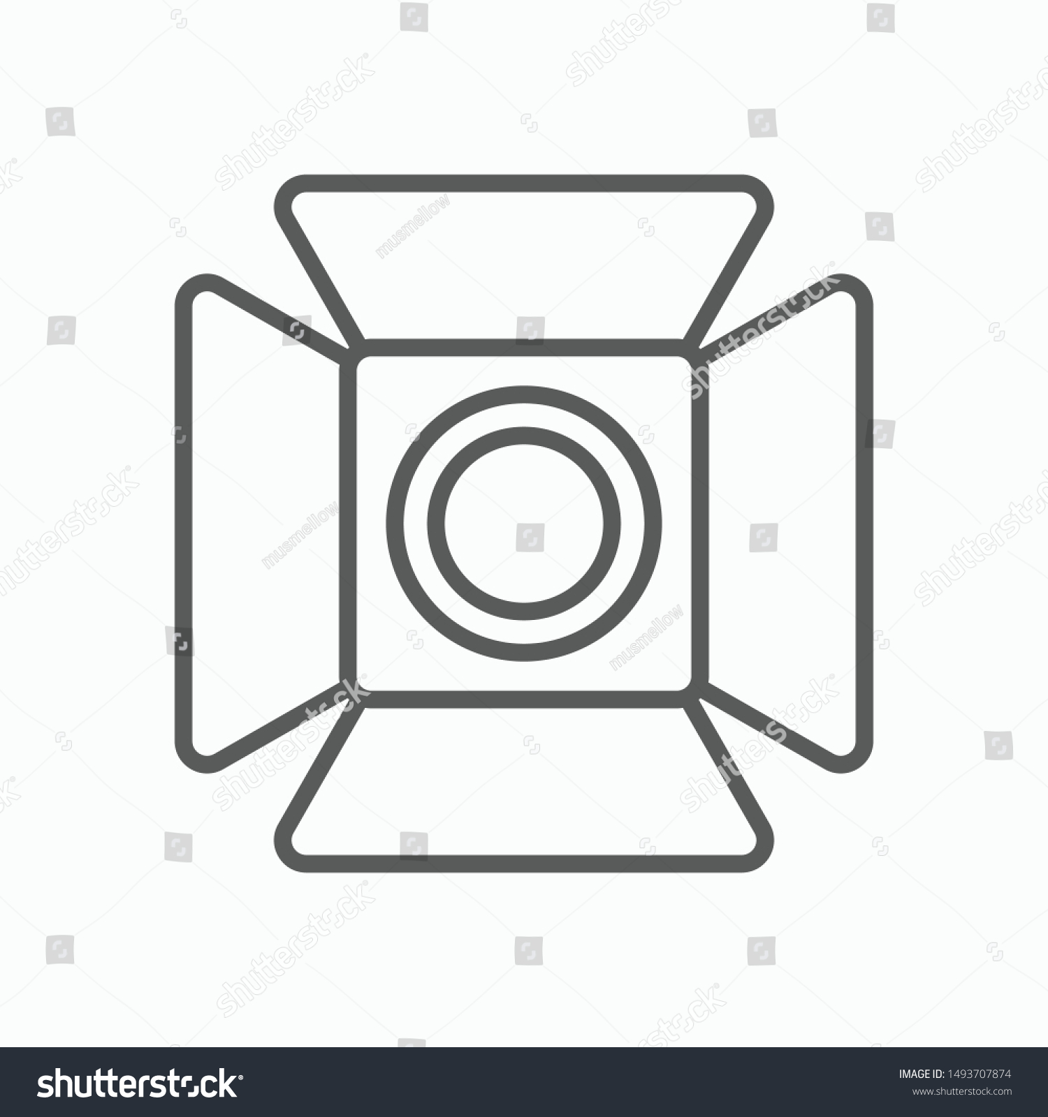 Spotlight Icon Light Vector Sign Stock Vector (Royalty Free) 1493707874