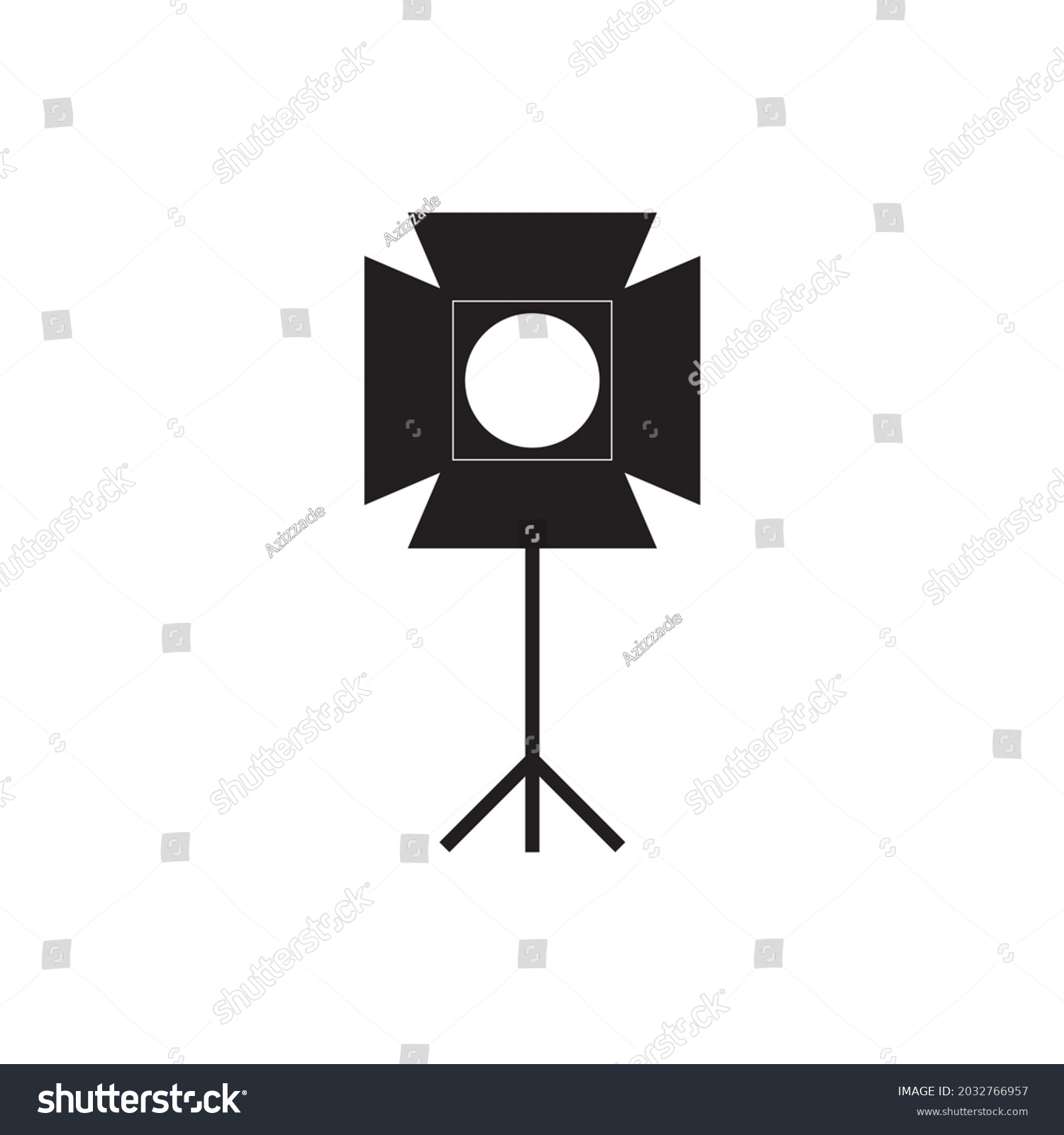 Spotlight Vector Icon White Background Spot Stock Vector (Royalty Free ...