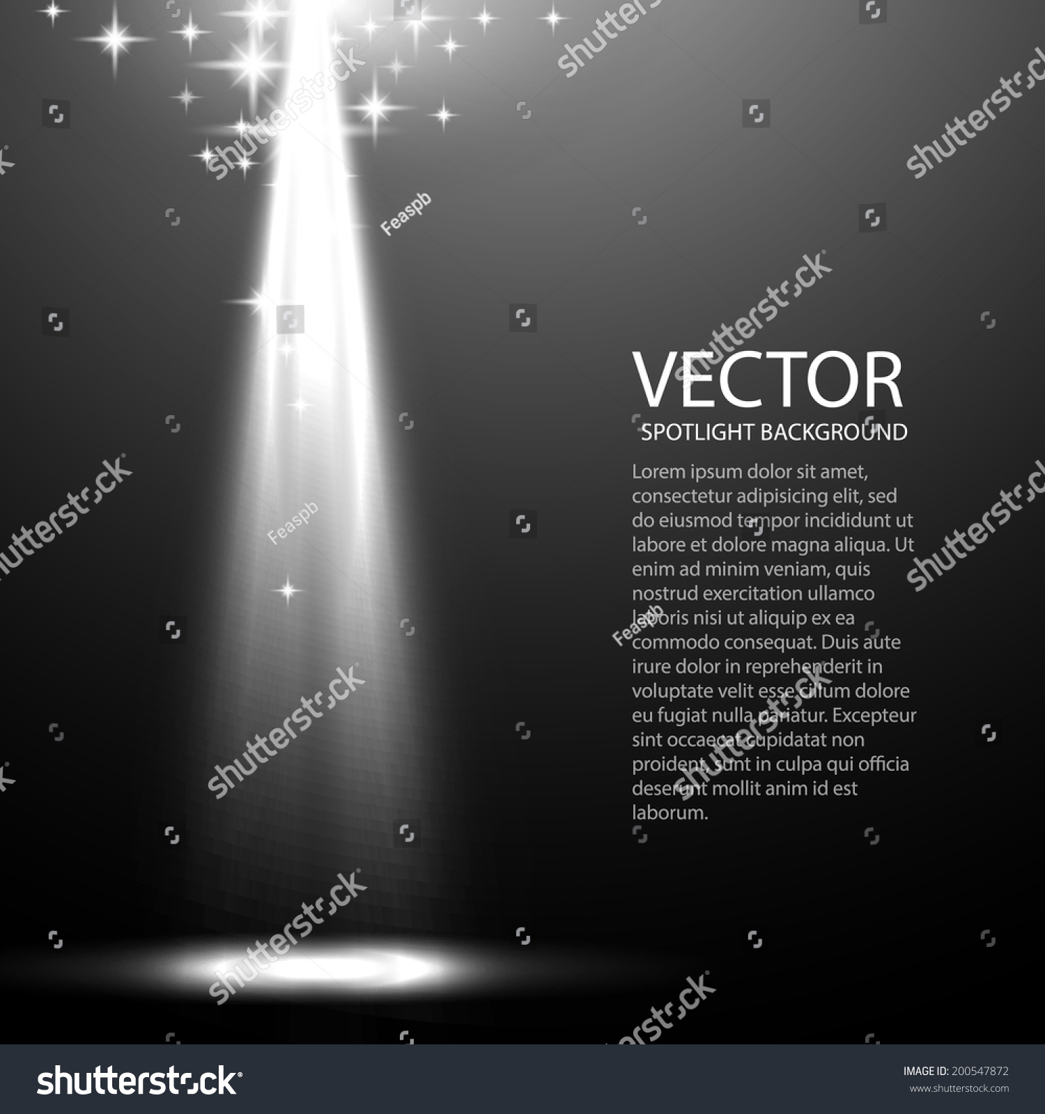 Spotlight Vintage Background Vector Illustration Stock Vector (Royalty ...