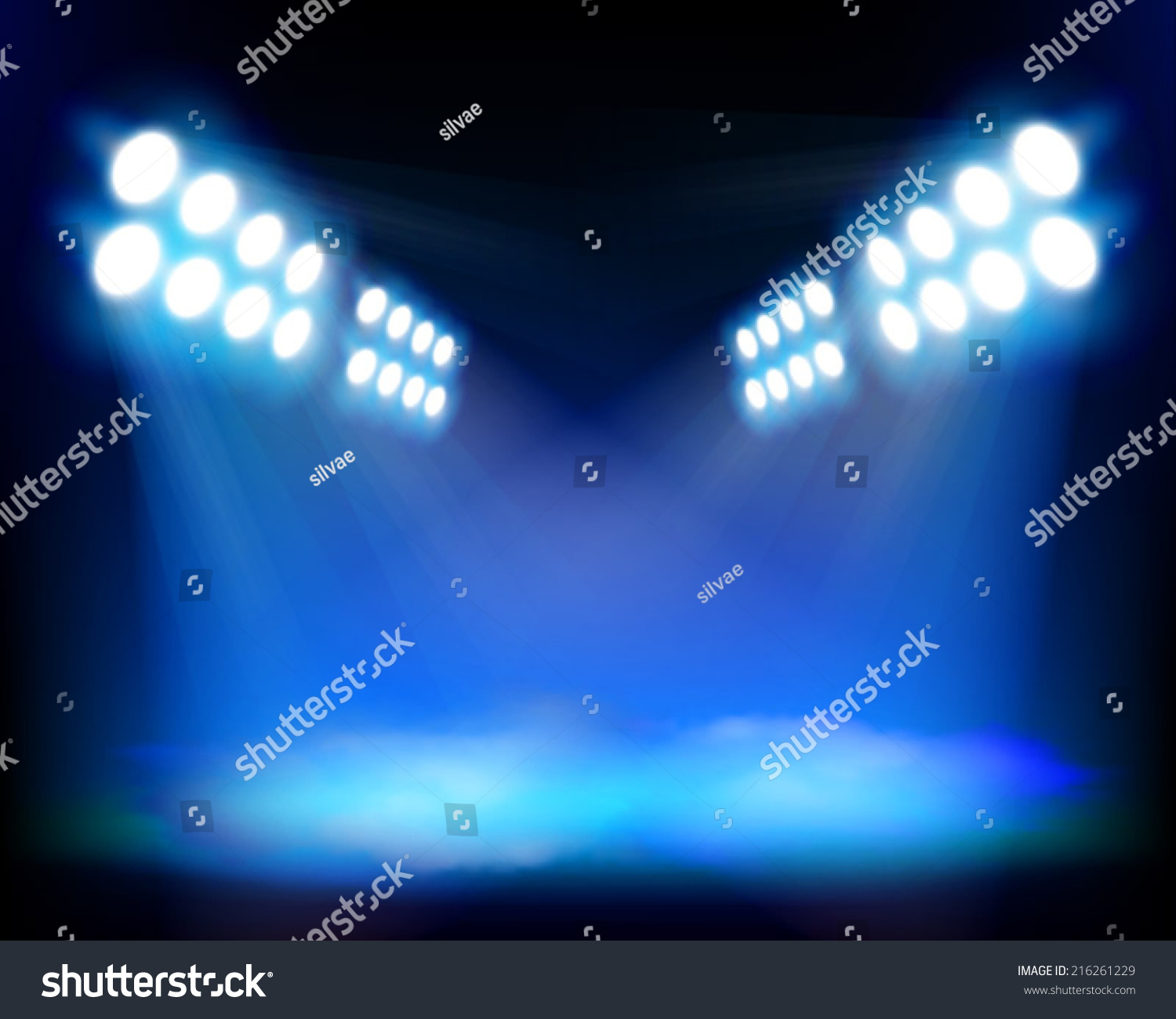Spotlights Beams Vector Illustration Stock Vector (Royalty Free) 216261229