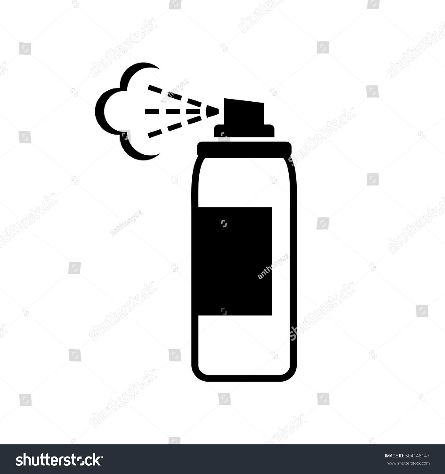 Spray Can Icon On White Background เวกเตอร์สต็อก (ปลอดค่าลิขสิทธิ์ ...