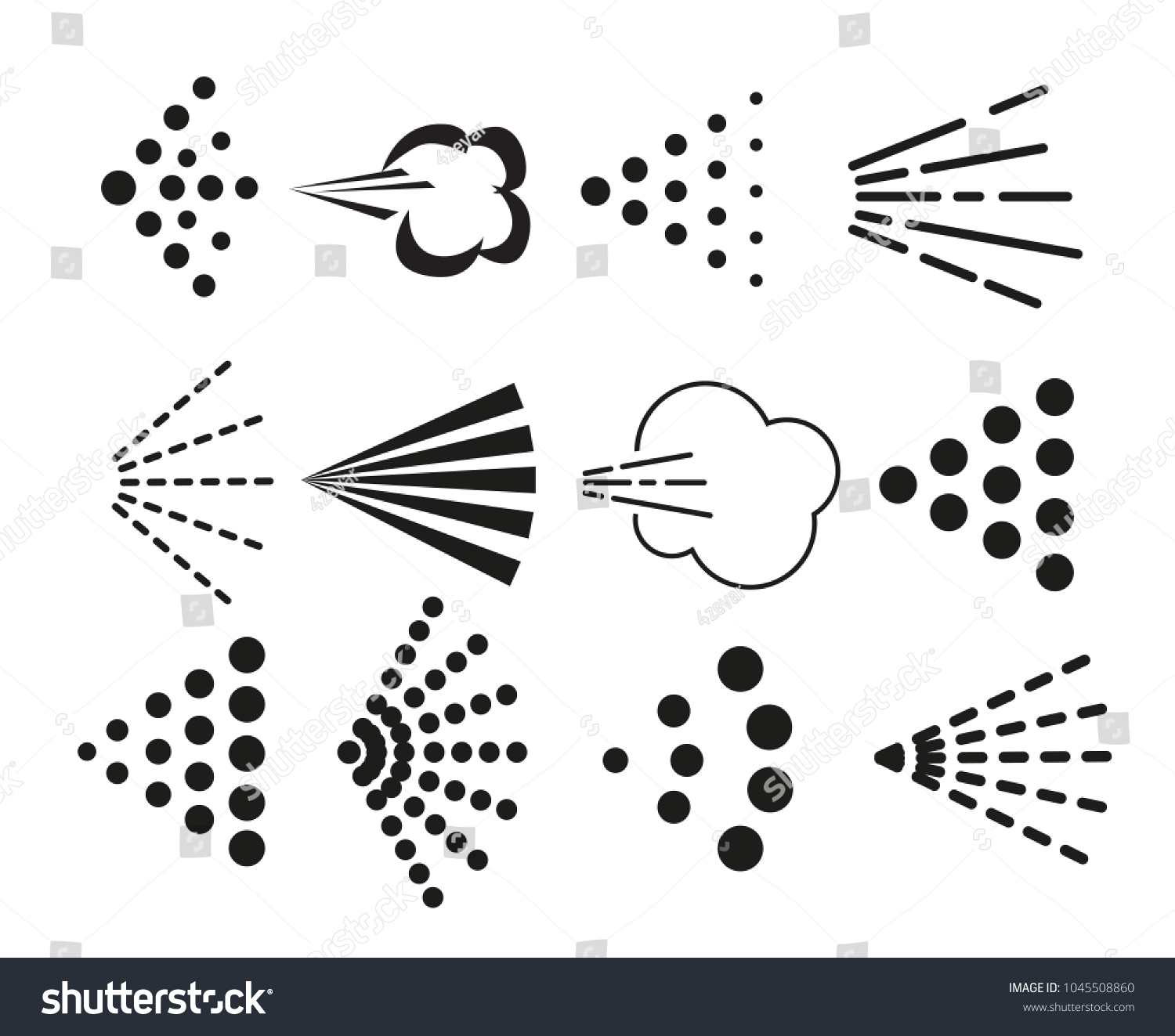 Spray Icons Set Stock Vector (Royalty Free) 1045508860 | Shutterstock