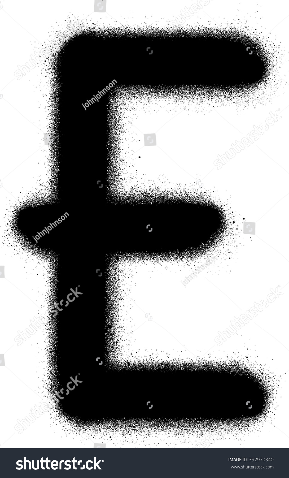 Sprayed E Graffiti Font Black Over Stock Vector (Royalty Free ...