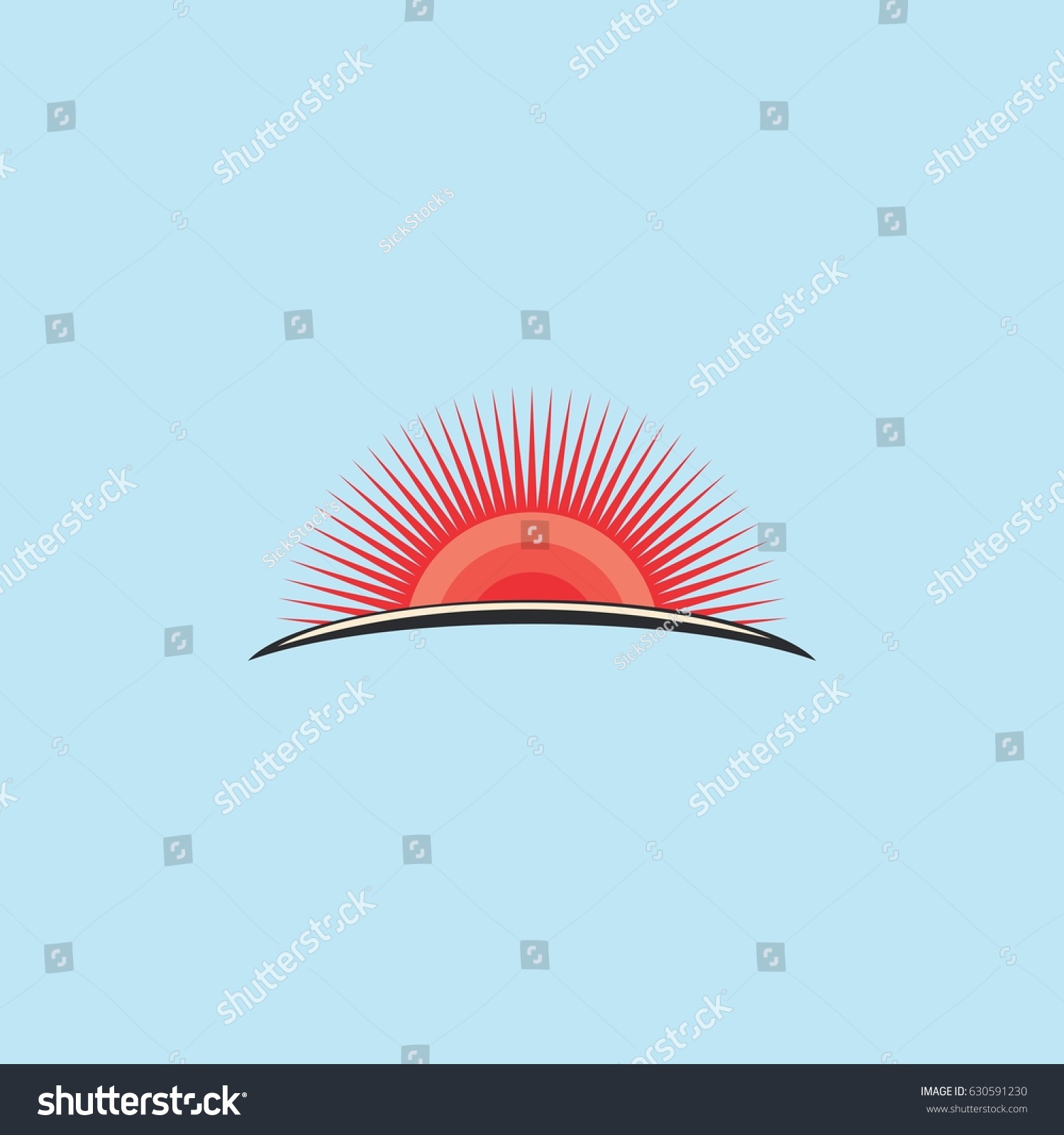 Spread Light Symbol Curve Object Design Stock Vector (Royalty Free ...