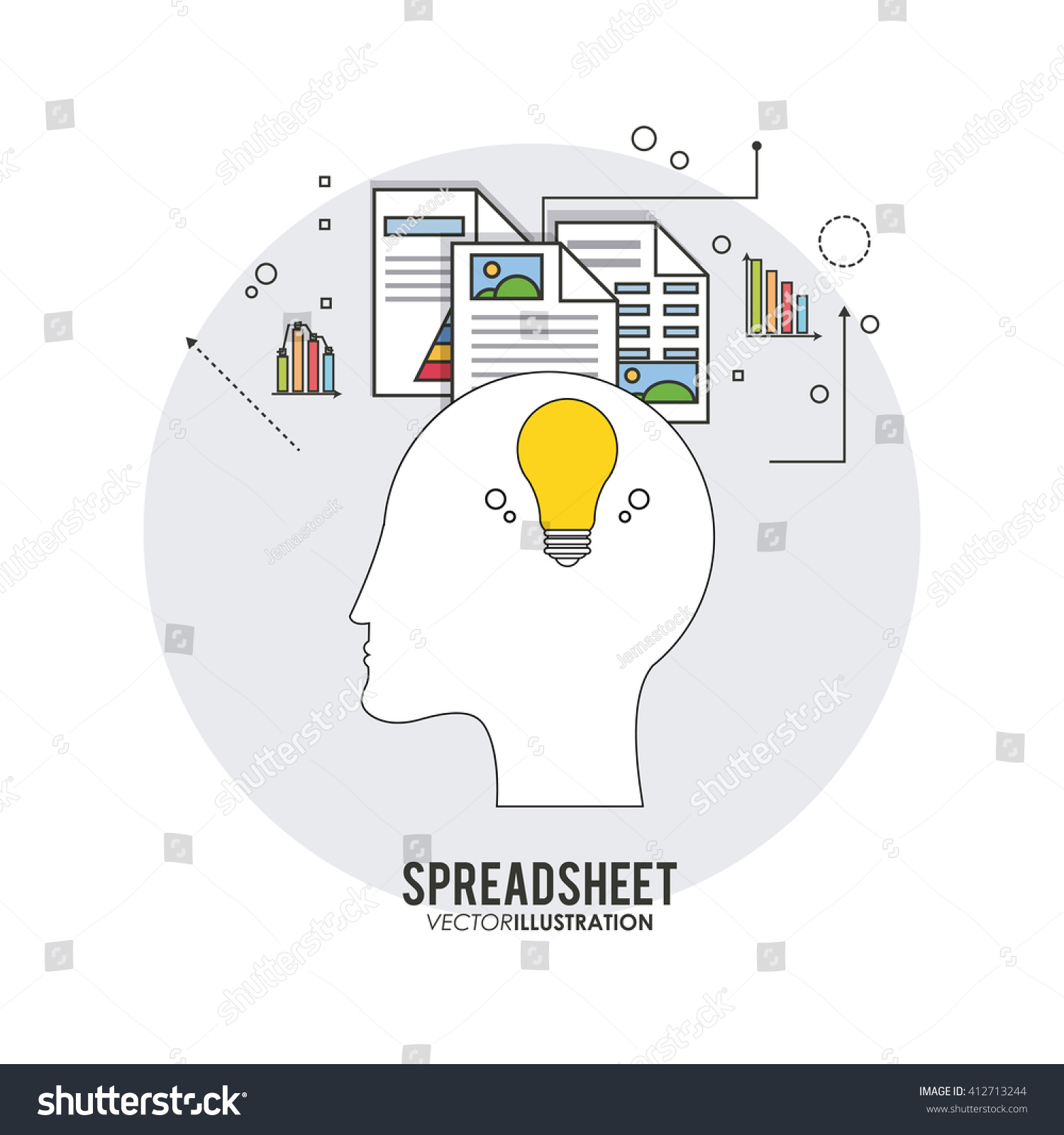 Spreadsheet Design Technology Infographic Concept Stock Vector (Royalty ...