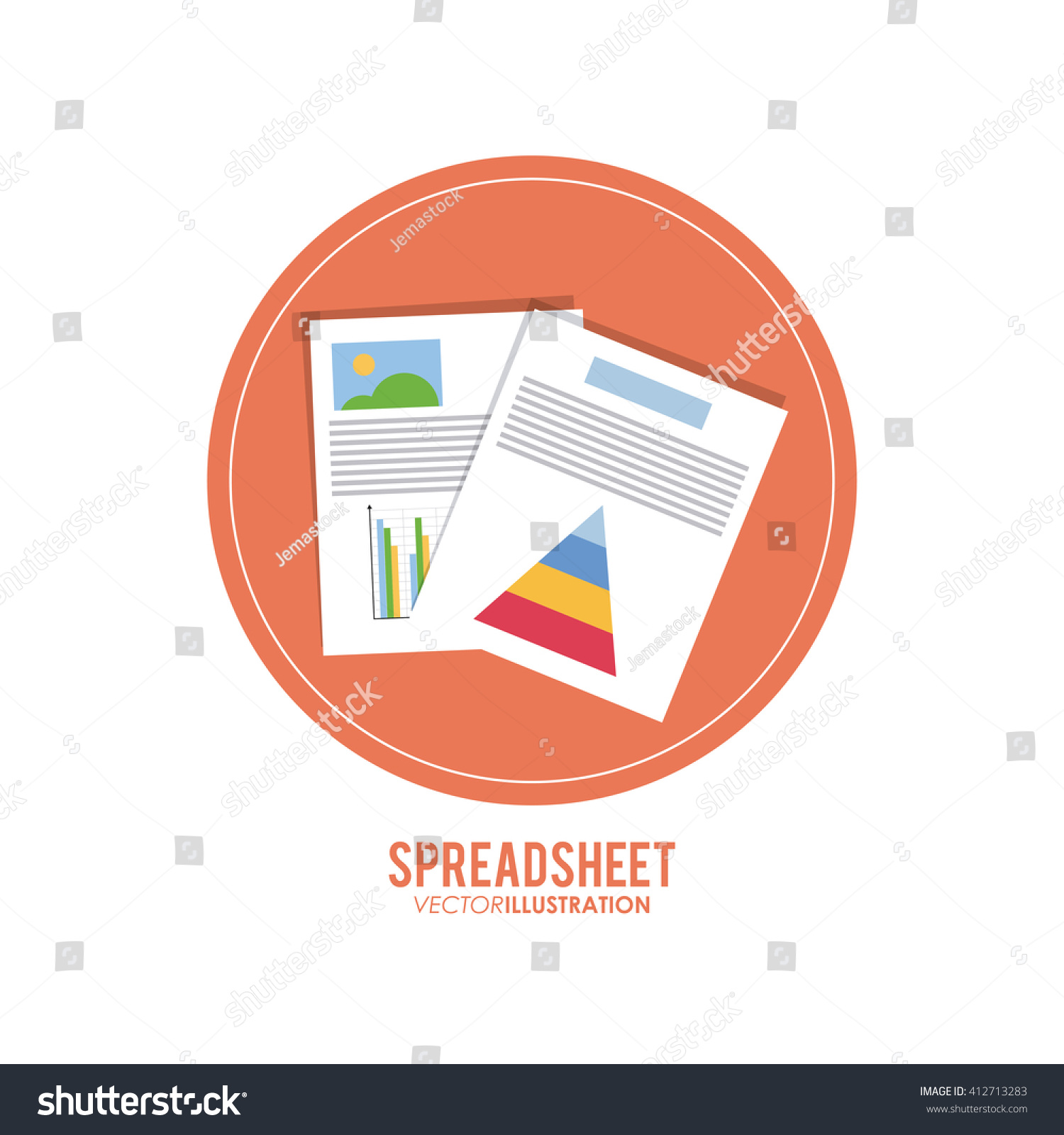 Spreadsheet Design Technology Infographic Concept Stock Vector (Royalty ...