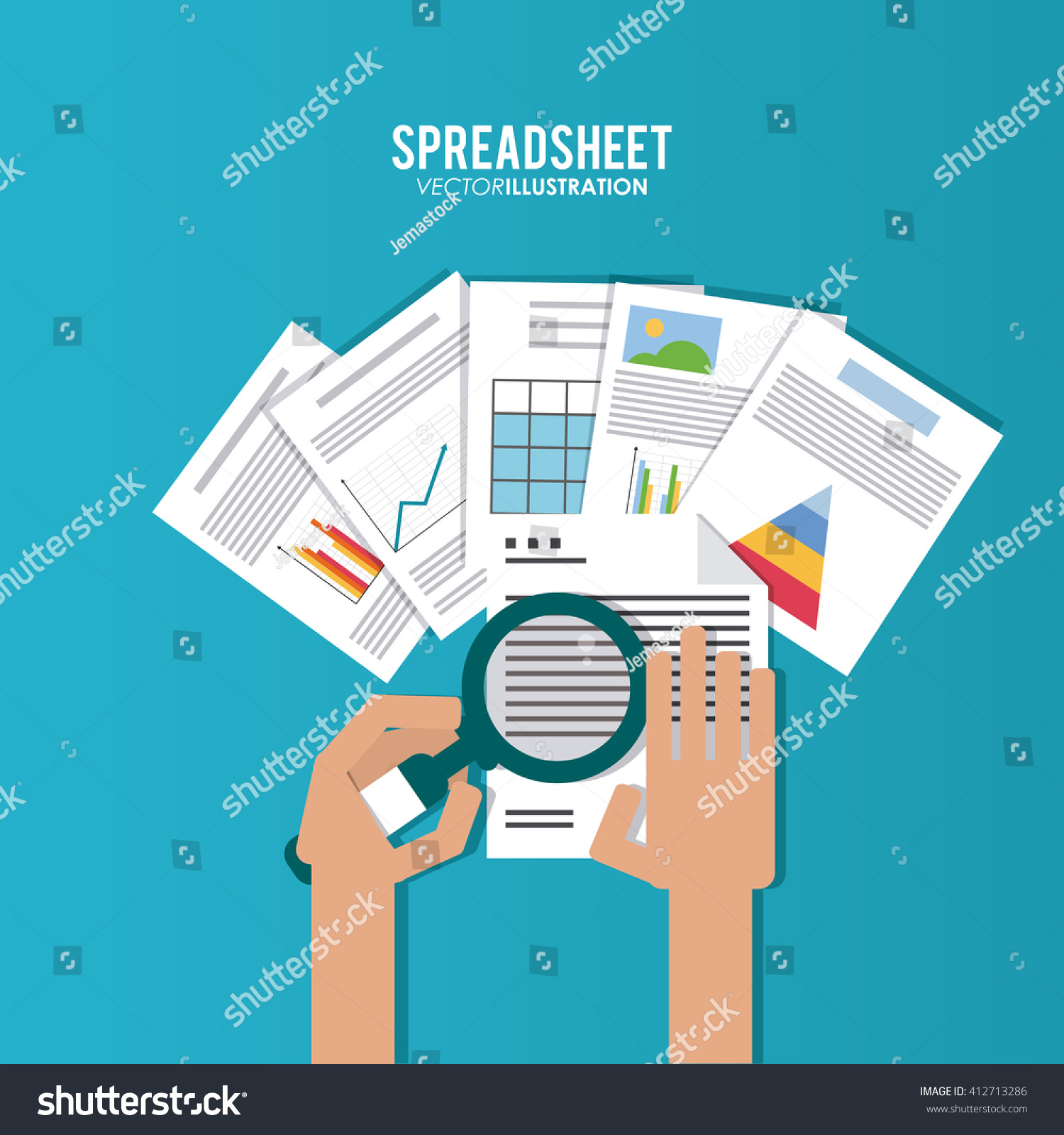 Spreadsheet Design Technology Infographic Concept: เวกเตอร์สต็อก (ปลอด ...