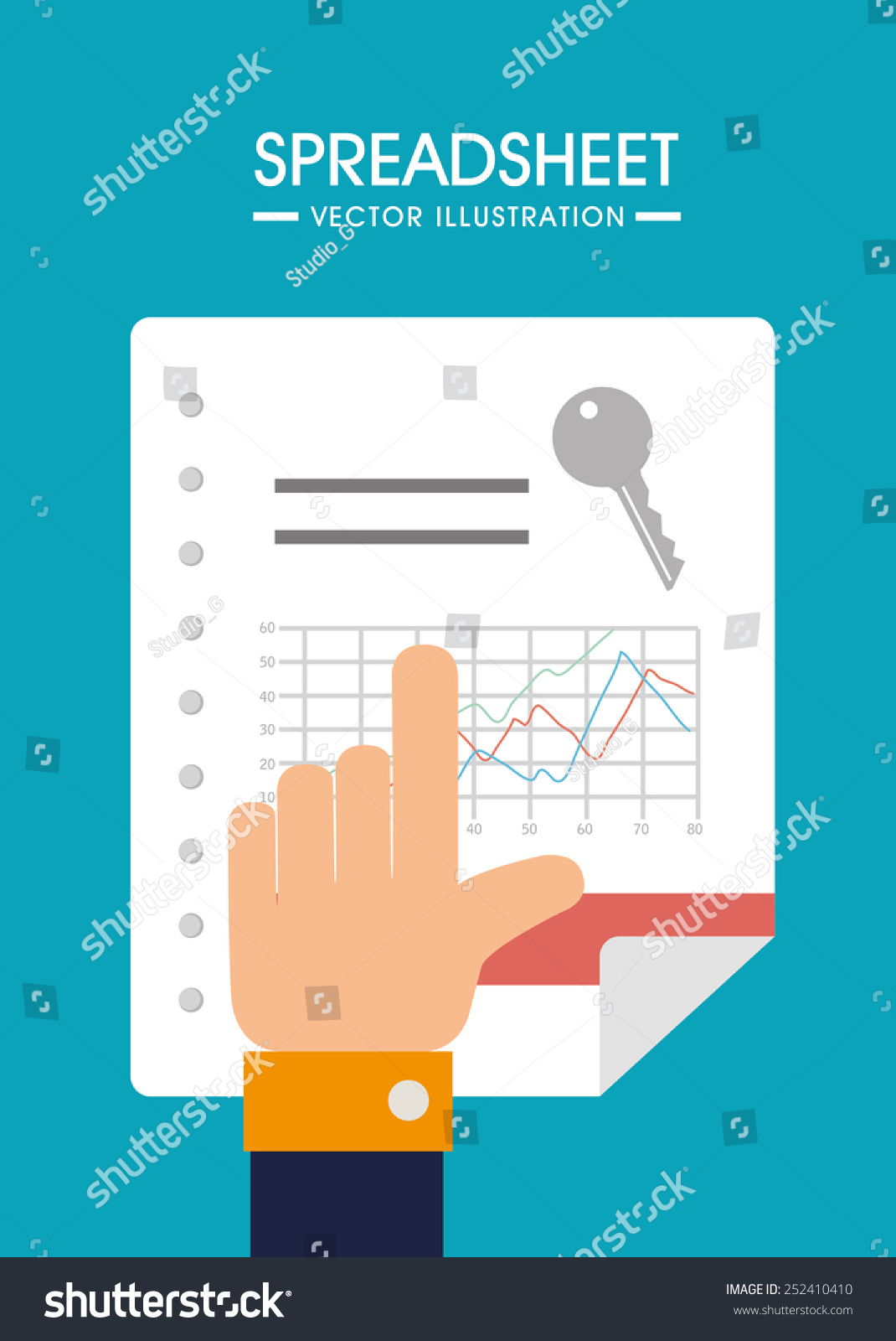 Spreadsheet Design Vector Illustration Stock Vector (Royalty Free ...