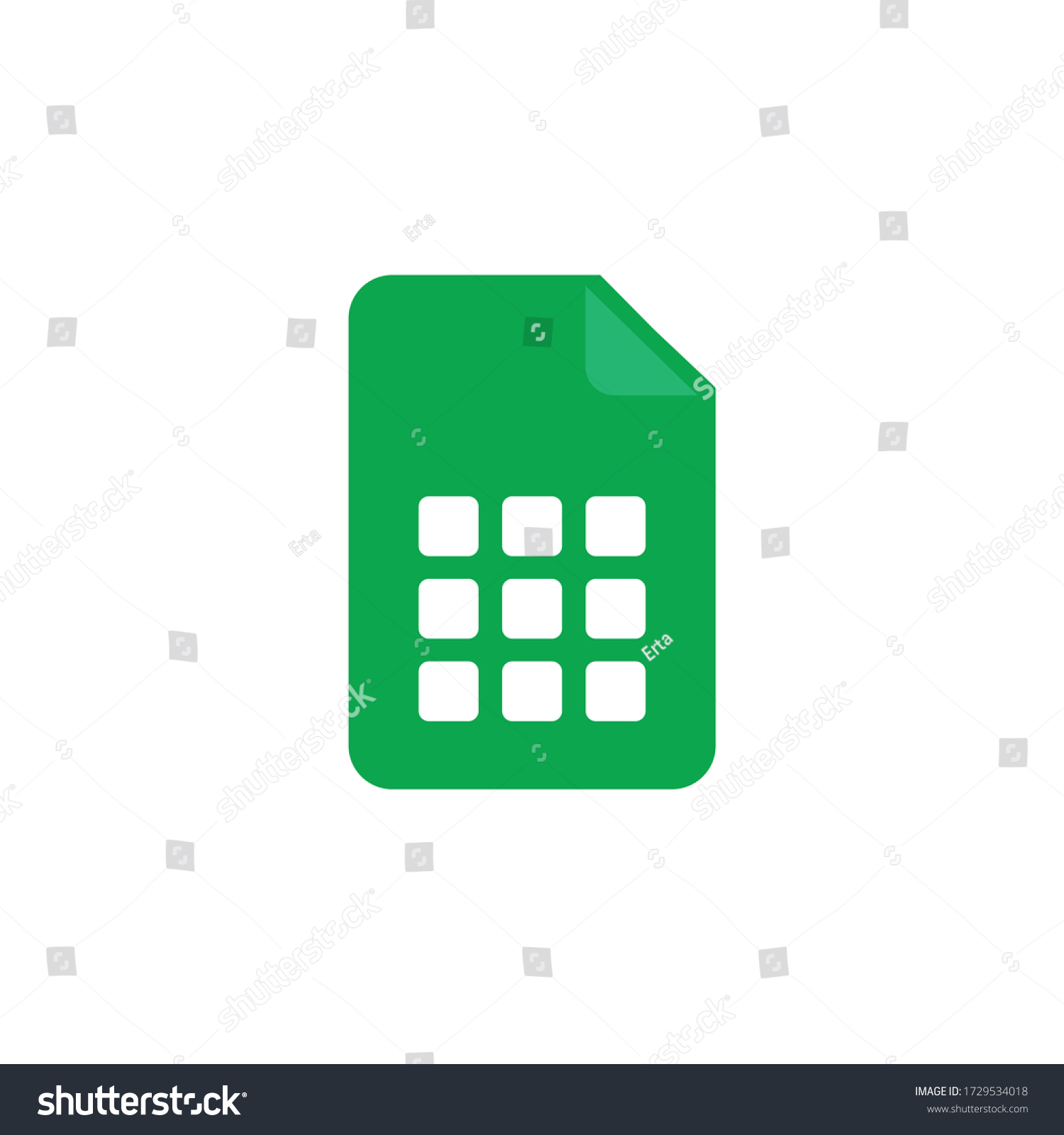 Spreadsheet Icon Design Isolated On White Stock Vector (Royalty Free ...