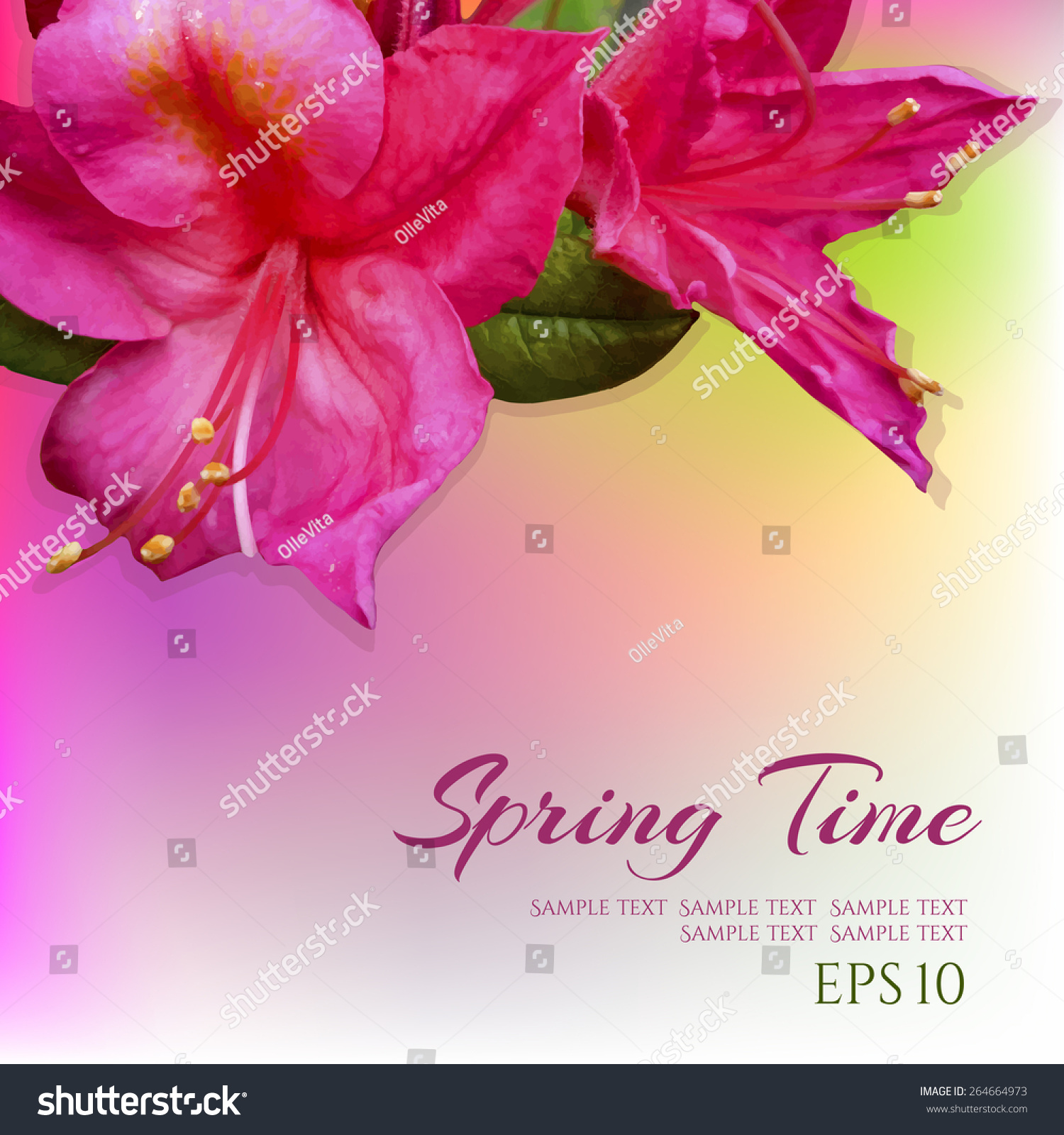 Spring Background Flowers Vector Illustration Stock Vector (Royalty ...
