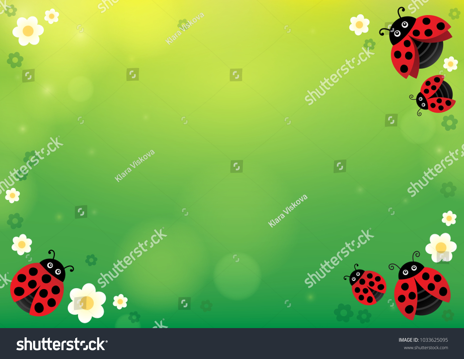 Spring Background Ladybugs 1 Eps10 Vector Stock Vector (Royalty Free ...