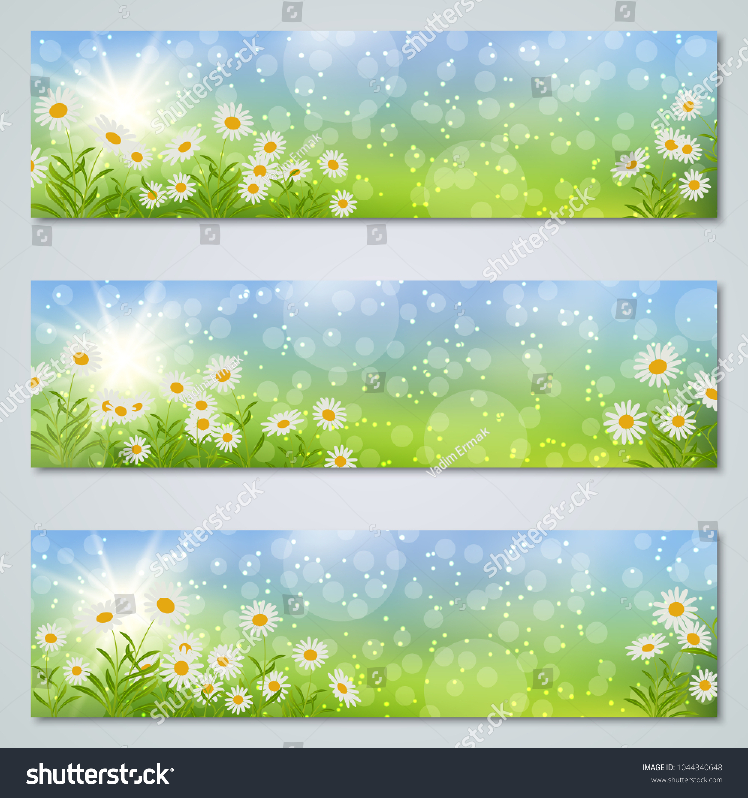 Spring Banners Vector Templates Collection Stock Vector (Royalty Free ...