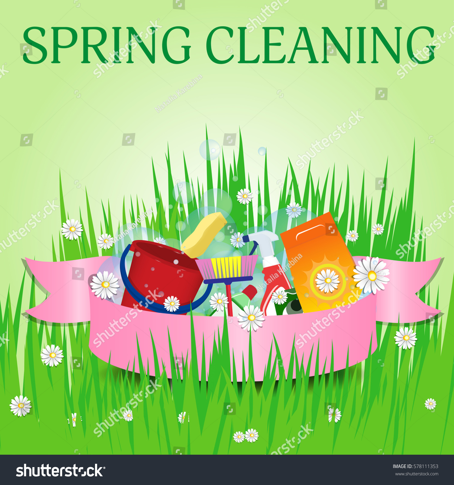 Spring Cleaning Poster Template Services Vector Stock Vector (Royalty ...