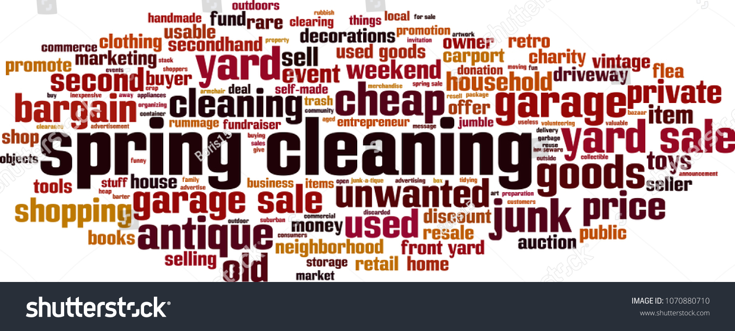 Spring Cleaning Word Cloud Concept Vector Stock Vector (Royalty Free ...
