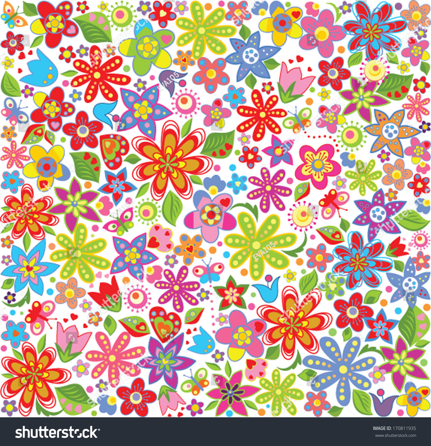 Spring Floral Wallpaper Stock Vector (Royalty Free) 170811935