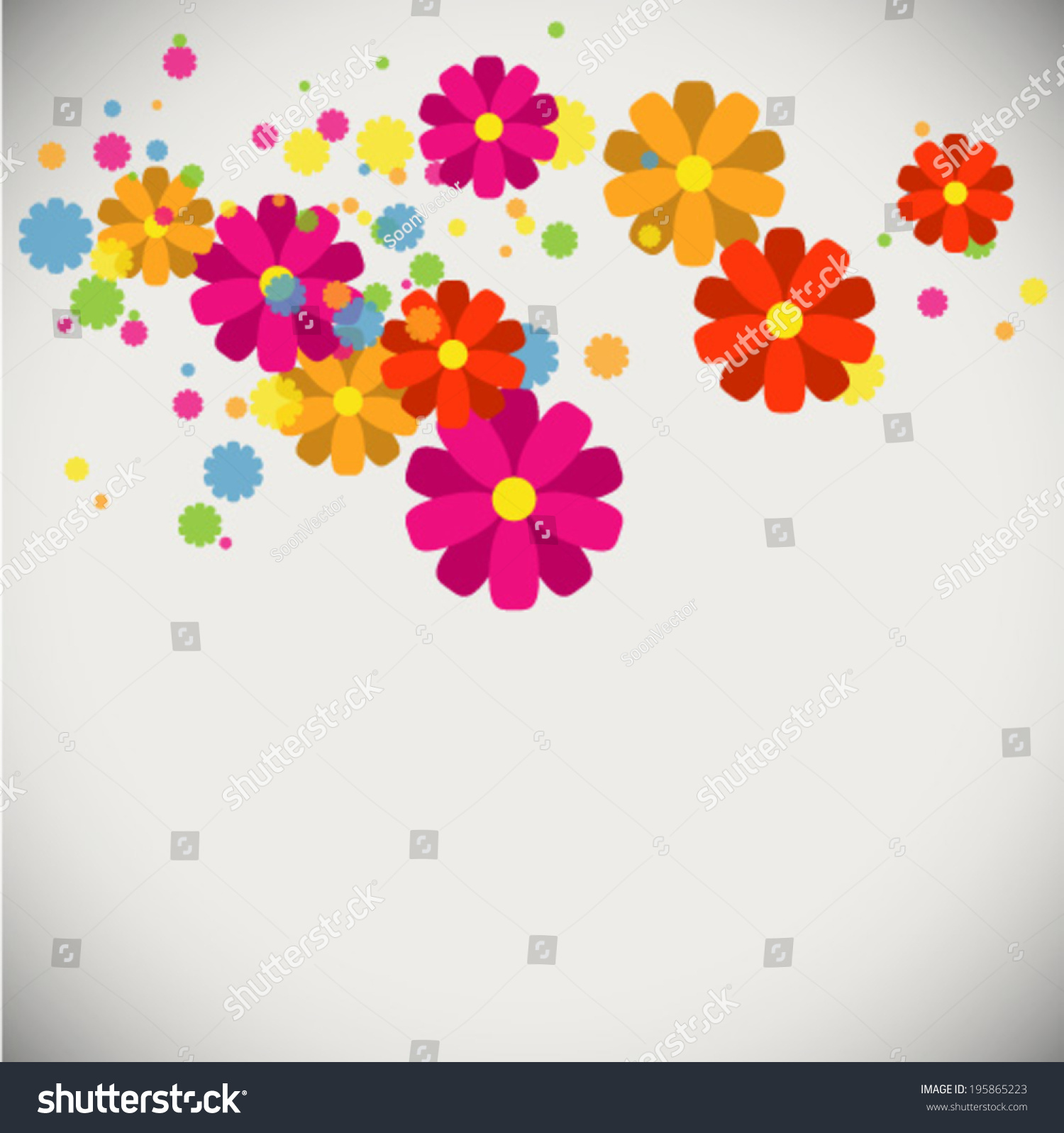 Spring Flower Background Stock Vector (Royalty Free) 195865223 ...