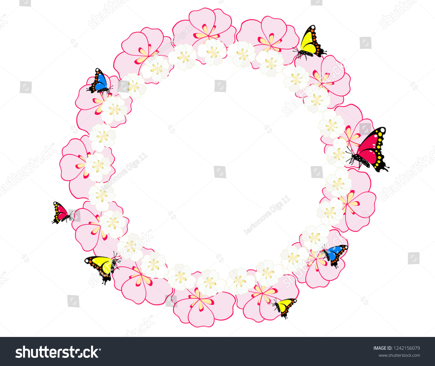 Spring Flowers Frame Stock Vector (Royalty Free) 1242156079 | Shutterstock