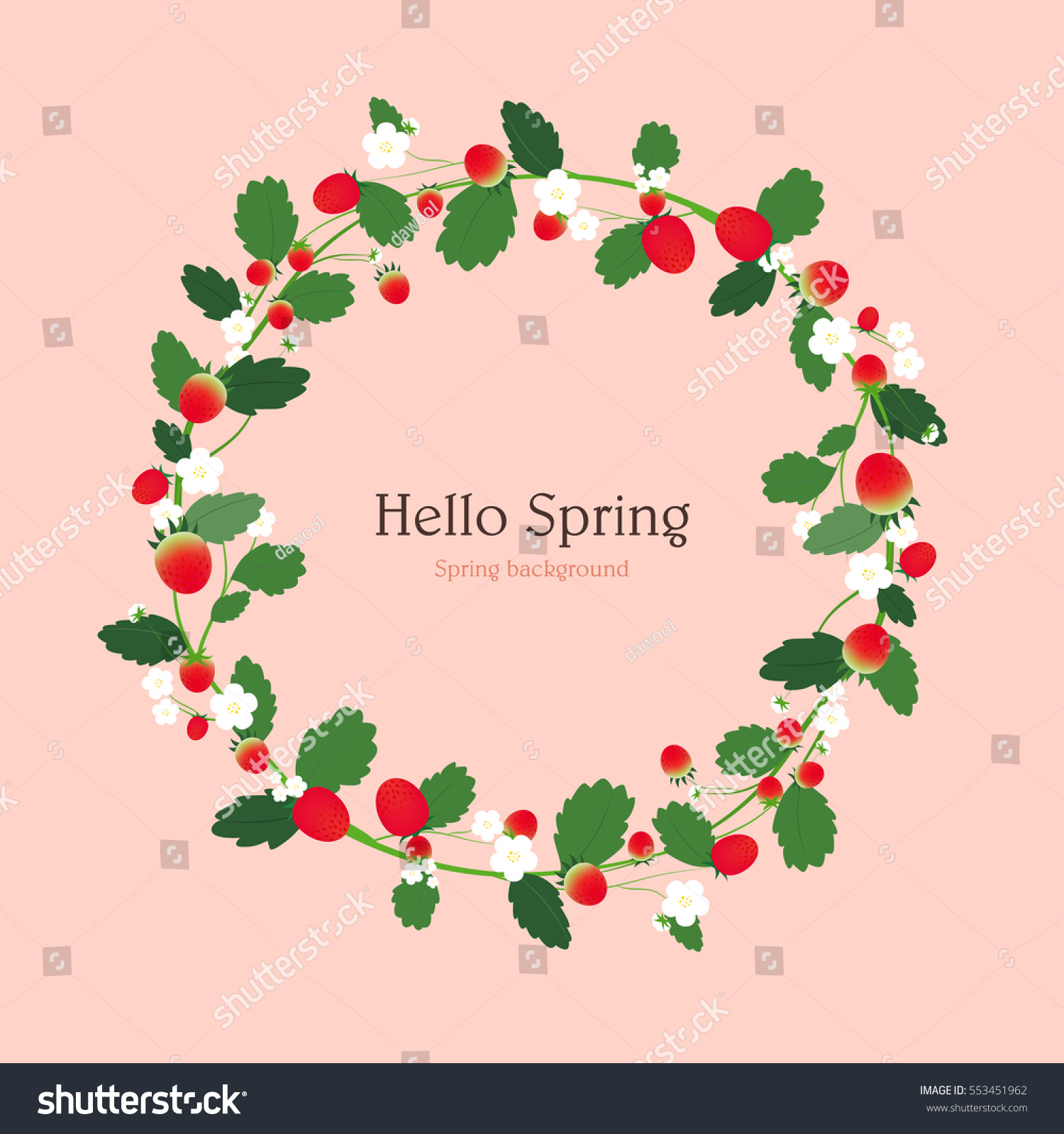 Spring Frame Illustration Stock Vector (Royalty Free) 553451962