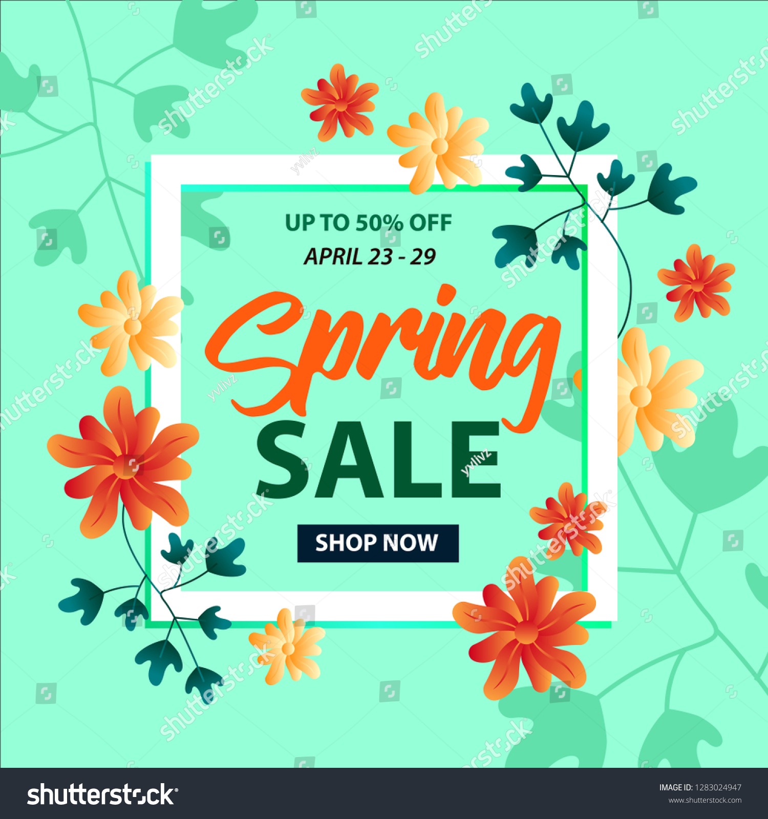 Spring Promotional Background Stock Vector (Royalty Free) 1283024947 ...