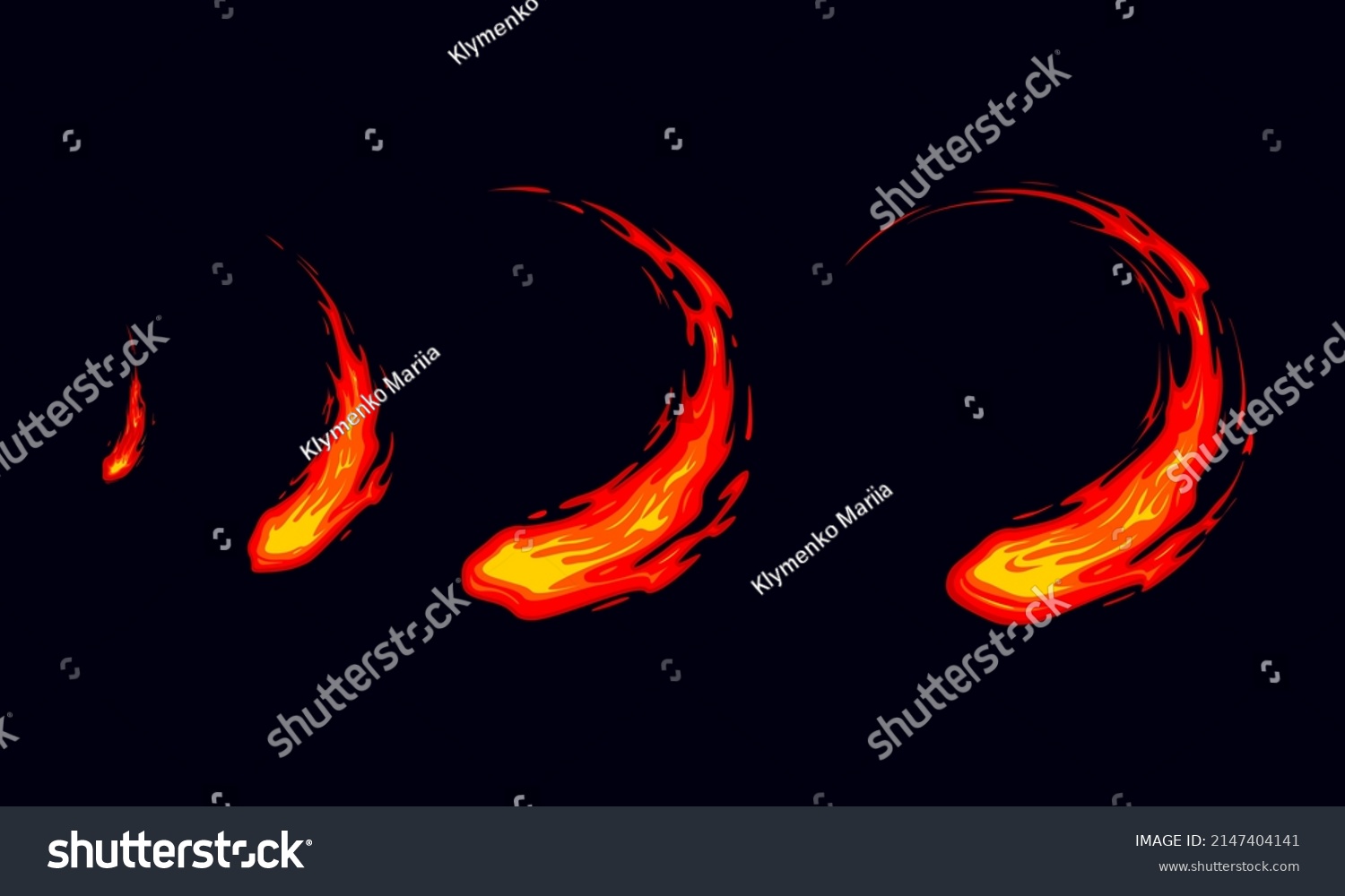 Sprite Sheet Fire Sword Attack Fire Stock Vector (Royalty Free ...