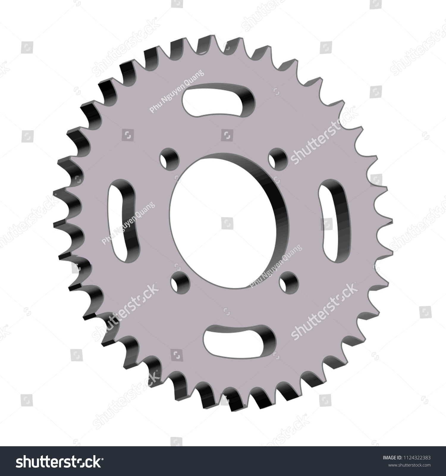 Sprocket Wheel On White Backgrounds 3d Stock Vector (Royalty Free ...