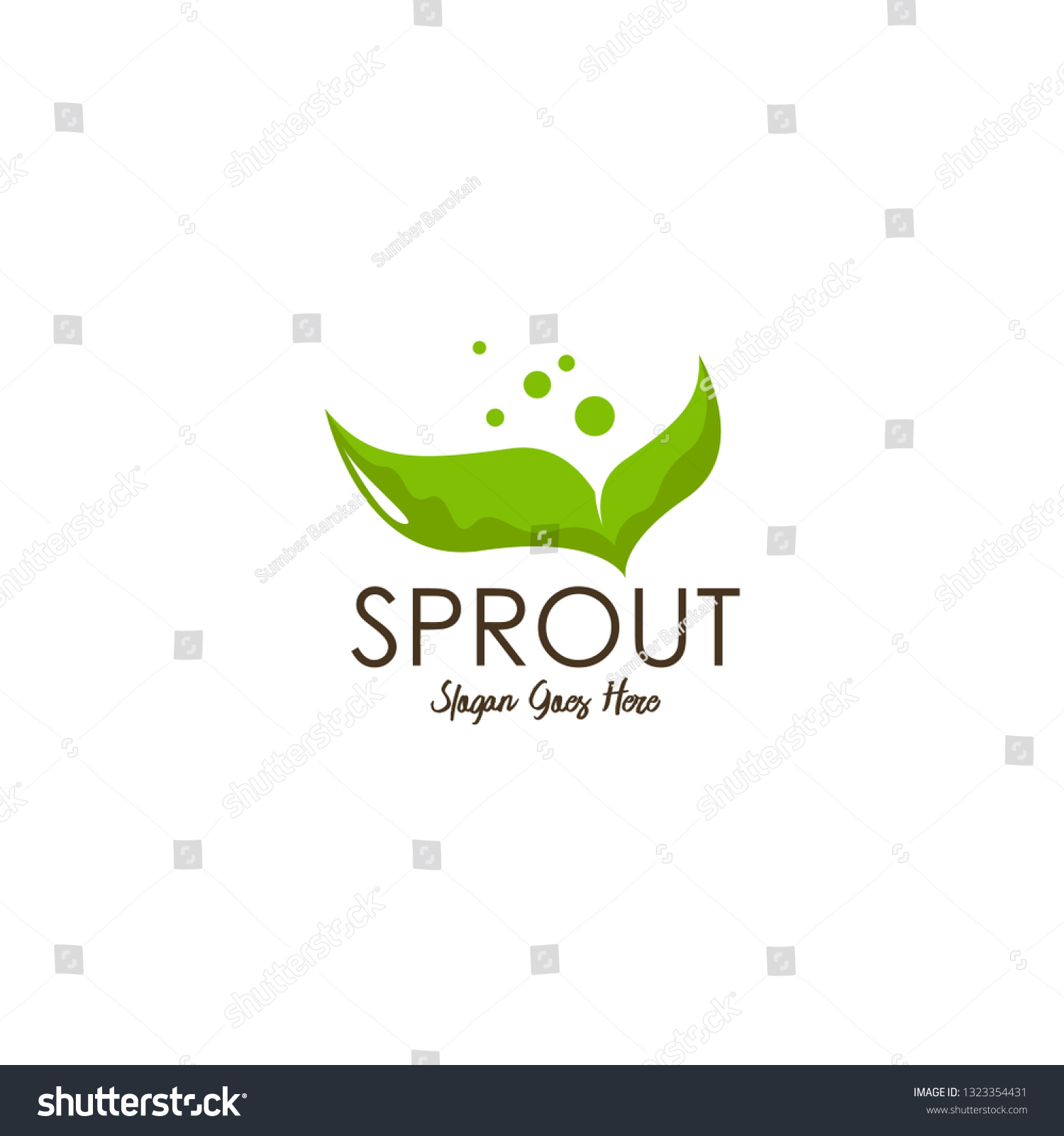 Sprouts Logo Vector Organic Logo Template Stock Vector (Royalty Free ...