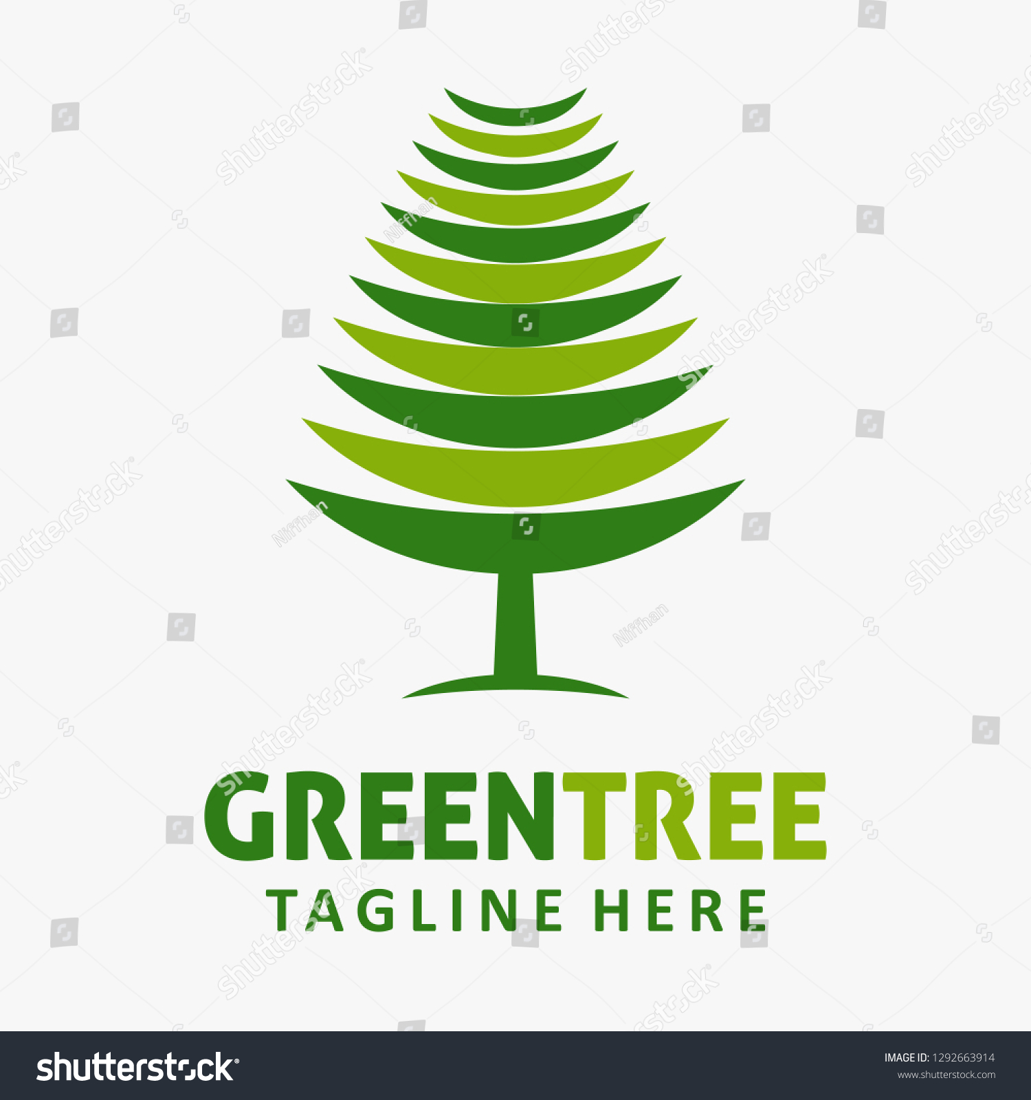 Spruce Tree Logo Design Stock Vector (Royalty Free) 1292663914