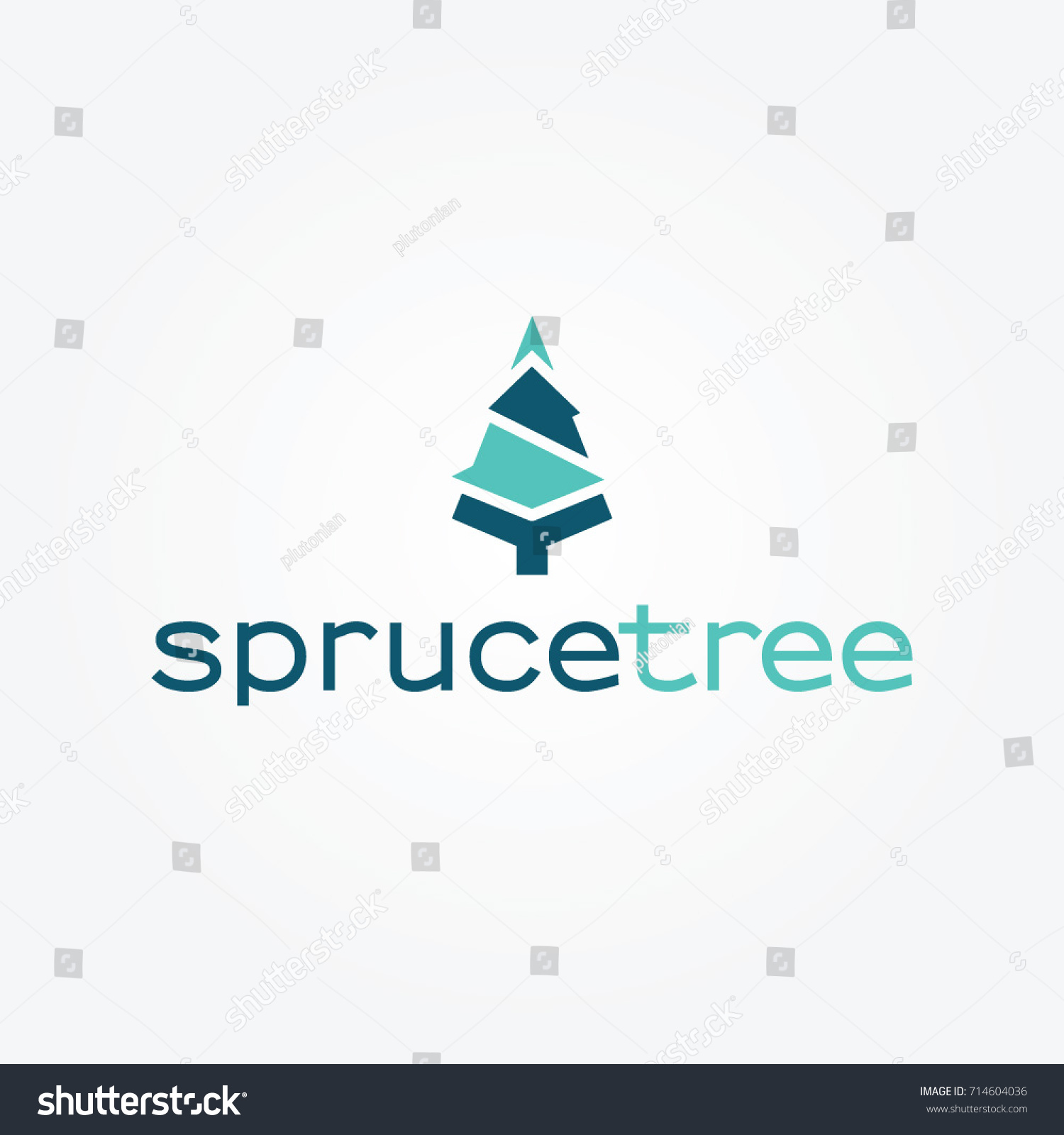 Spruce Tree Logo Symbol Icon Stock Vector (Royalty Free) 714604036 ...