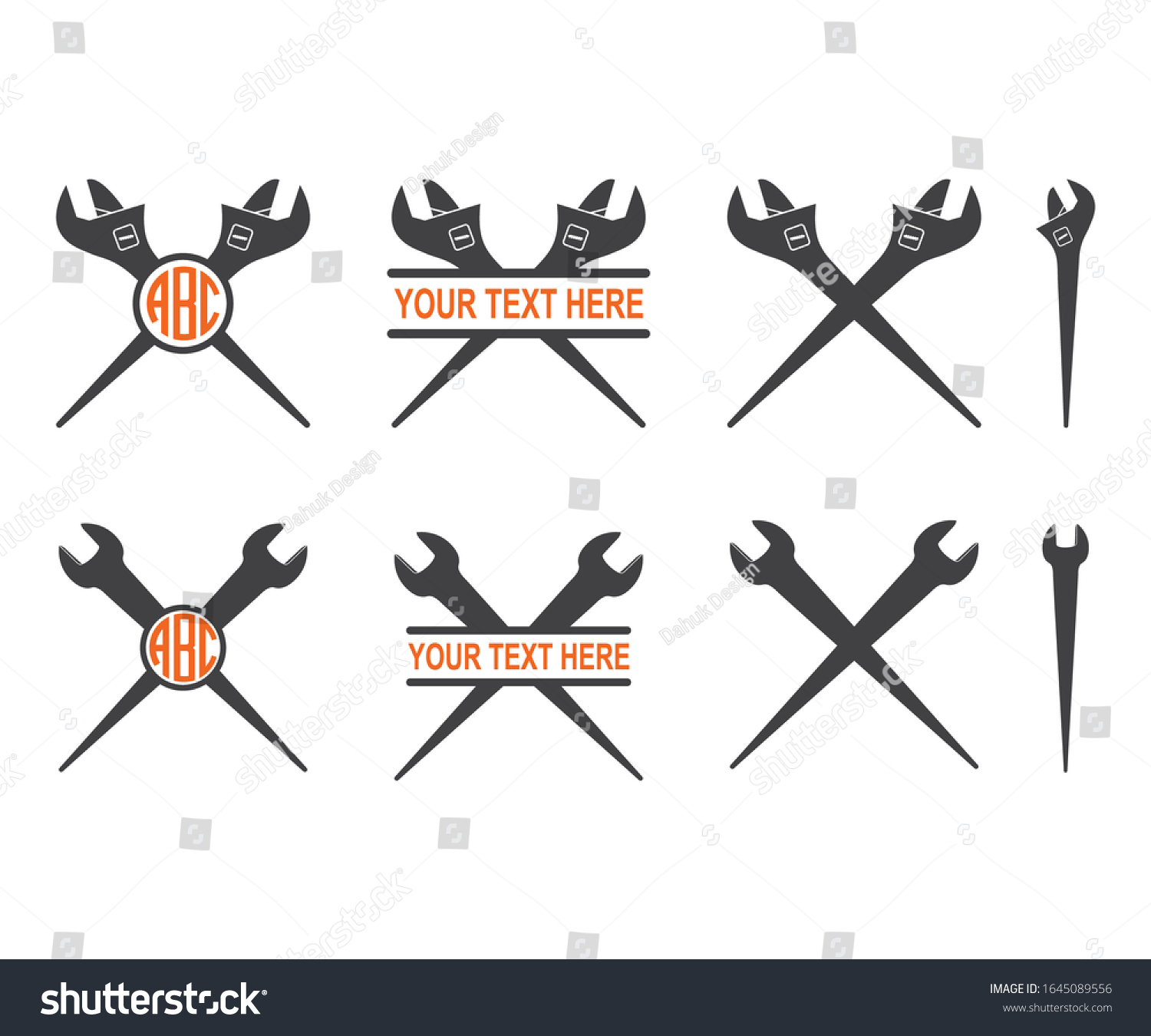 Spud Wrench Symbol Sing Logo Printable Stock Vector (Royalty Free ...