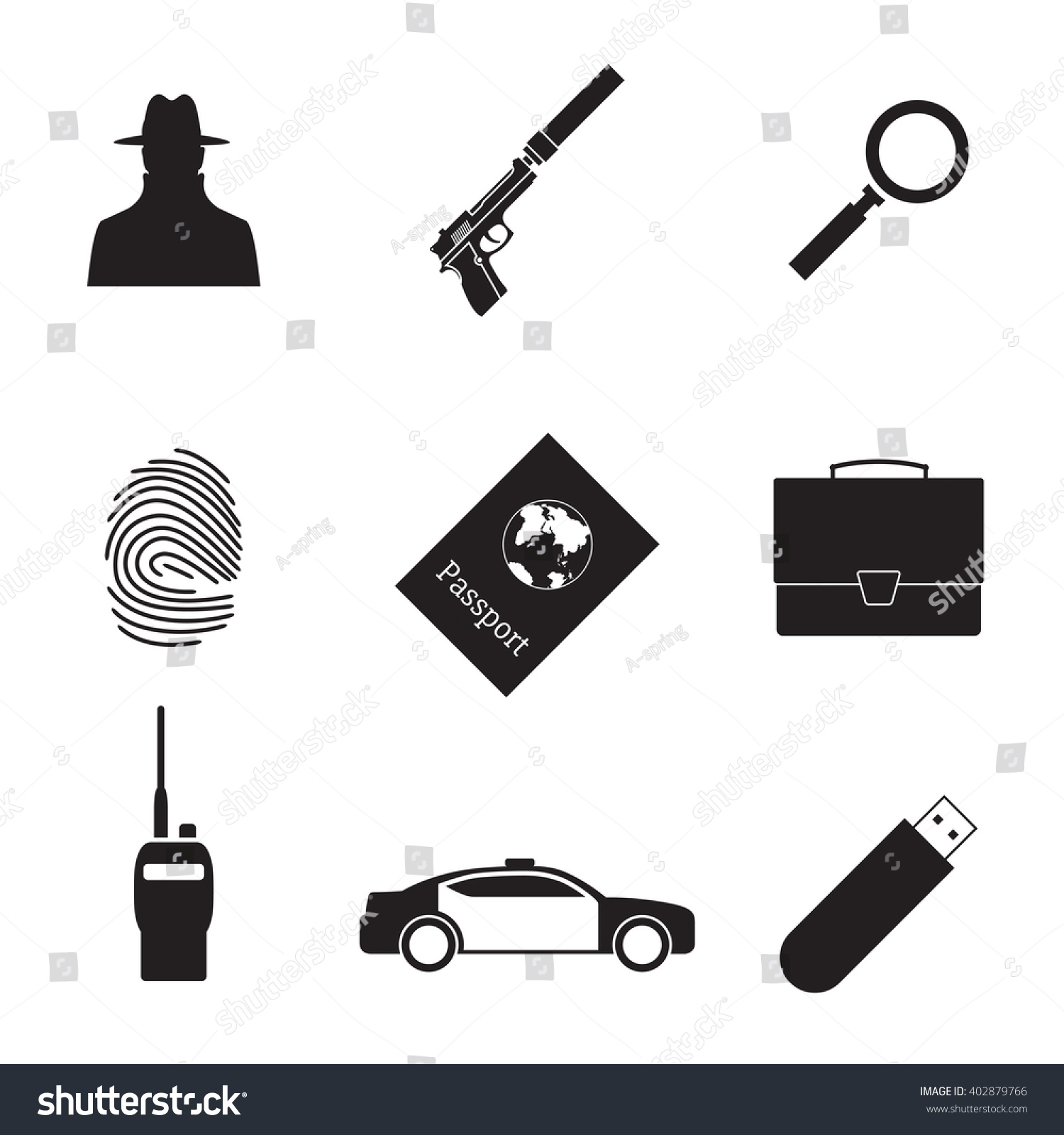 Spy Icons Stock Vector (Royalty Free) 402879766 | Shutterstock