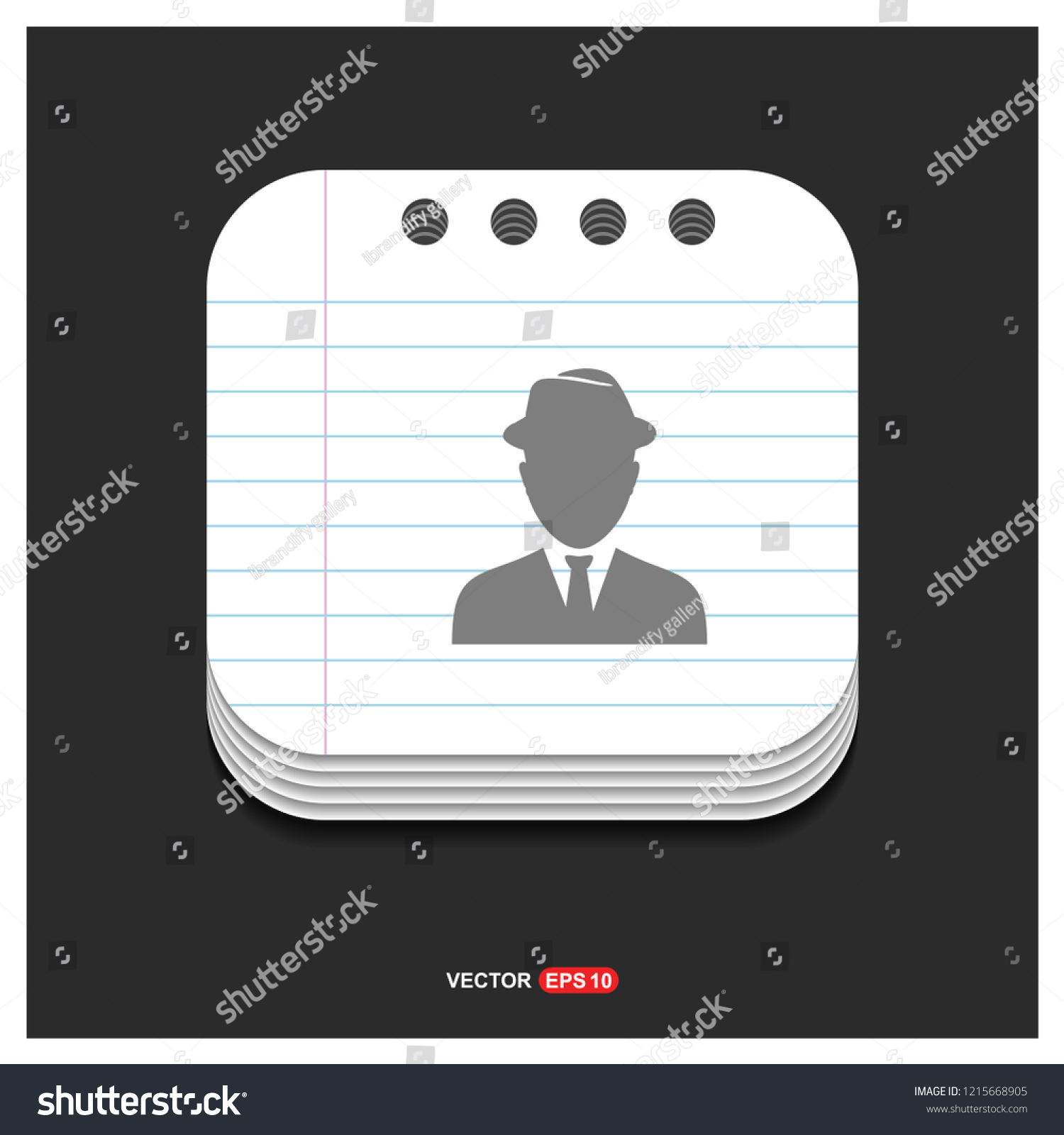 Spy User Icon Free Vector Icon: vector de stock (libre de regalías ...