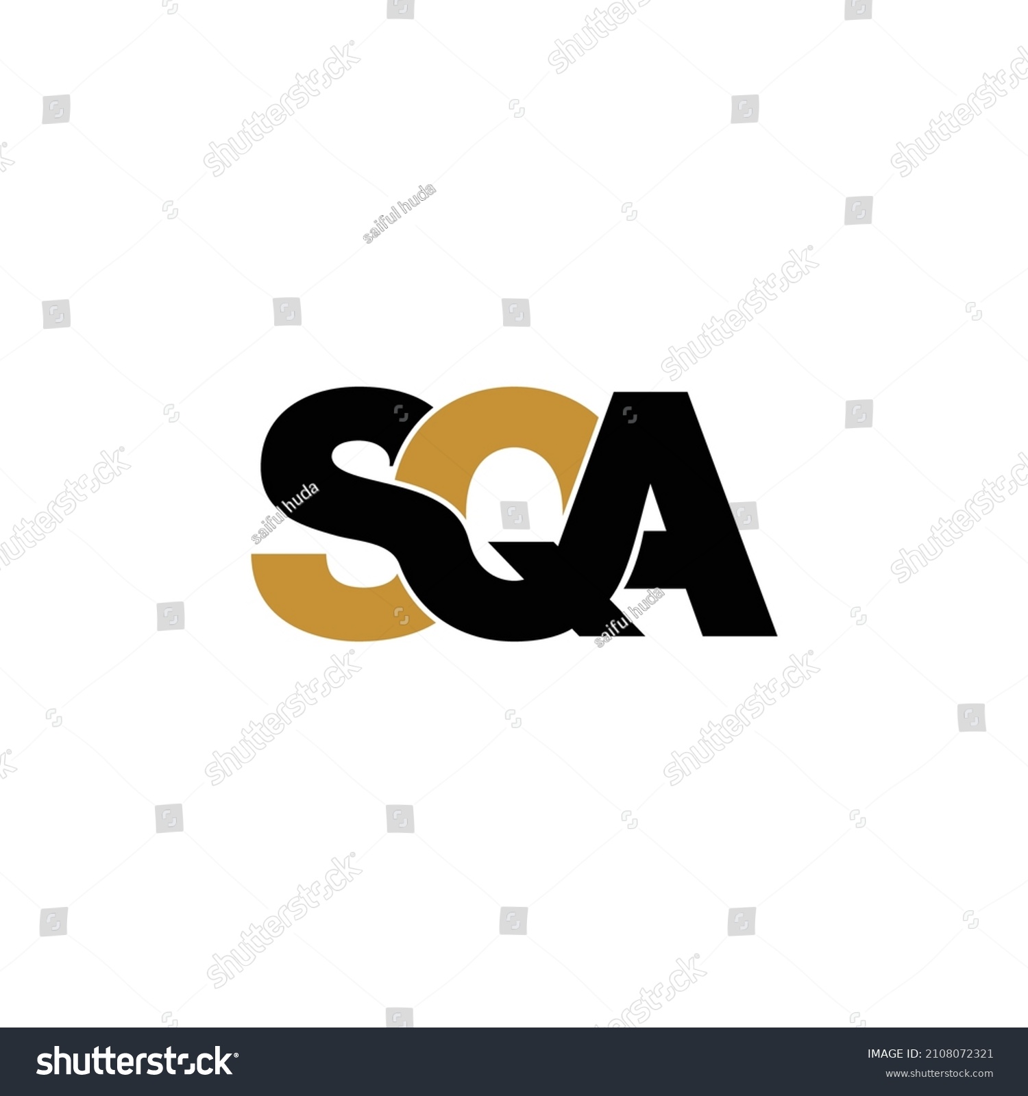 Sqa Letter Monogram Logo Design Vector Stock Vector (Royalty Free ...