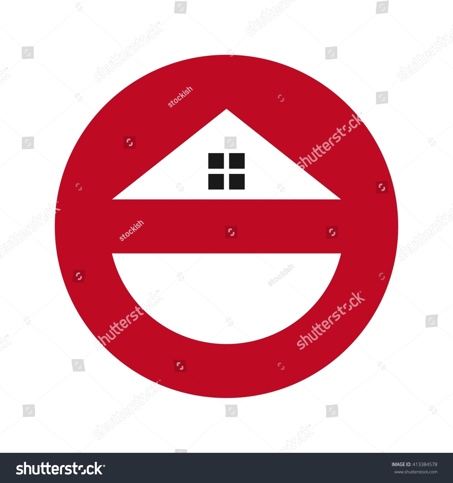 Square Home Logo Vector Stock Vector (Royalty Free) 413384578 ...
