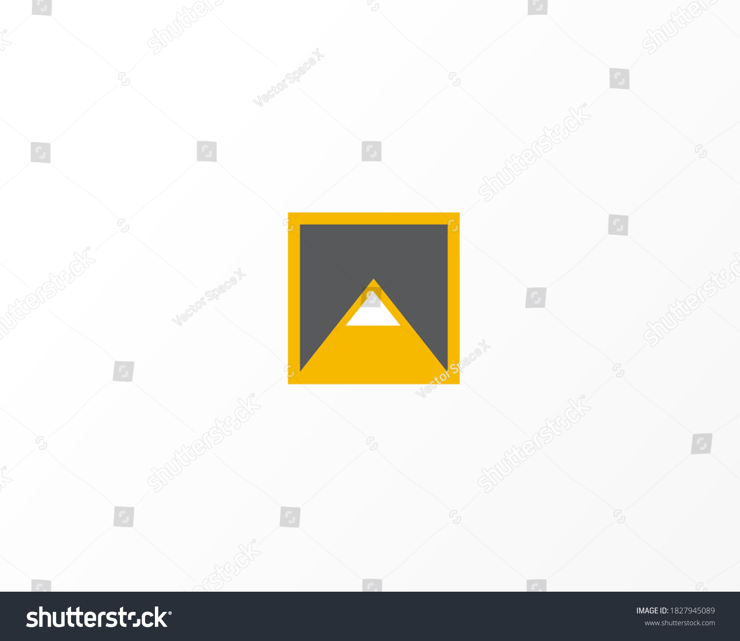 Square Triangle Shape Logo Design Icon Stock Vector (Royalty Free ...