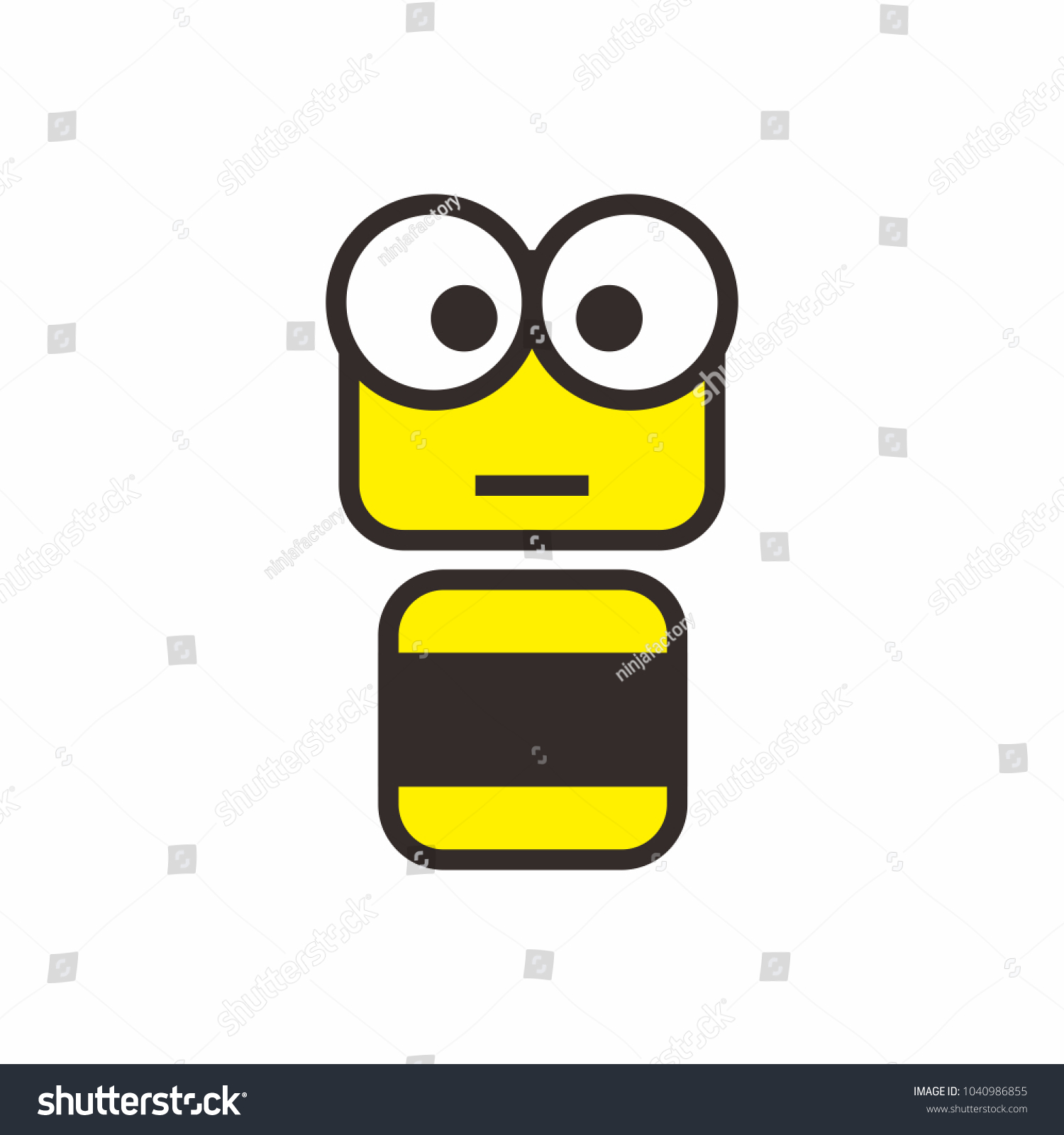 Square Bee Mascot Logo Icon Stock Vector (Royalty Free) 1040986855 ...