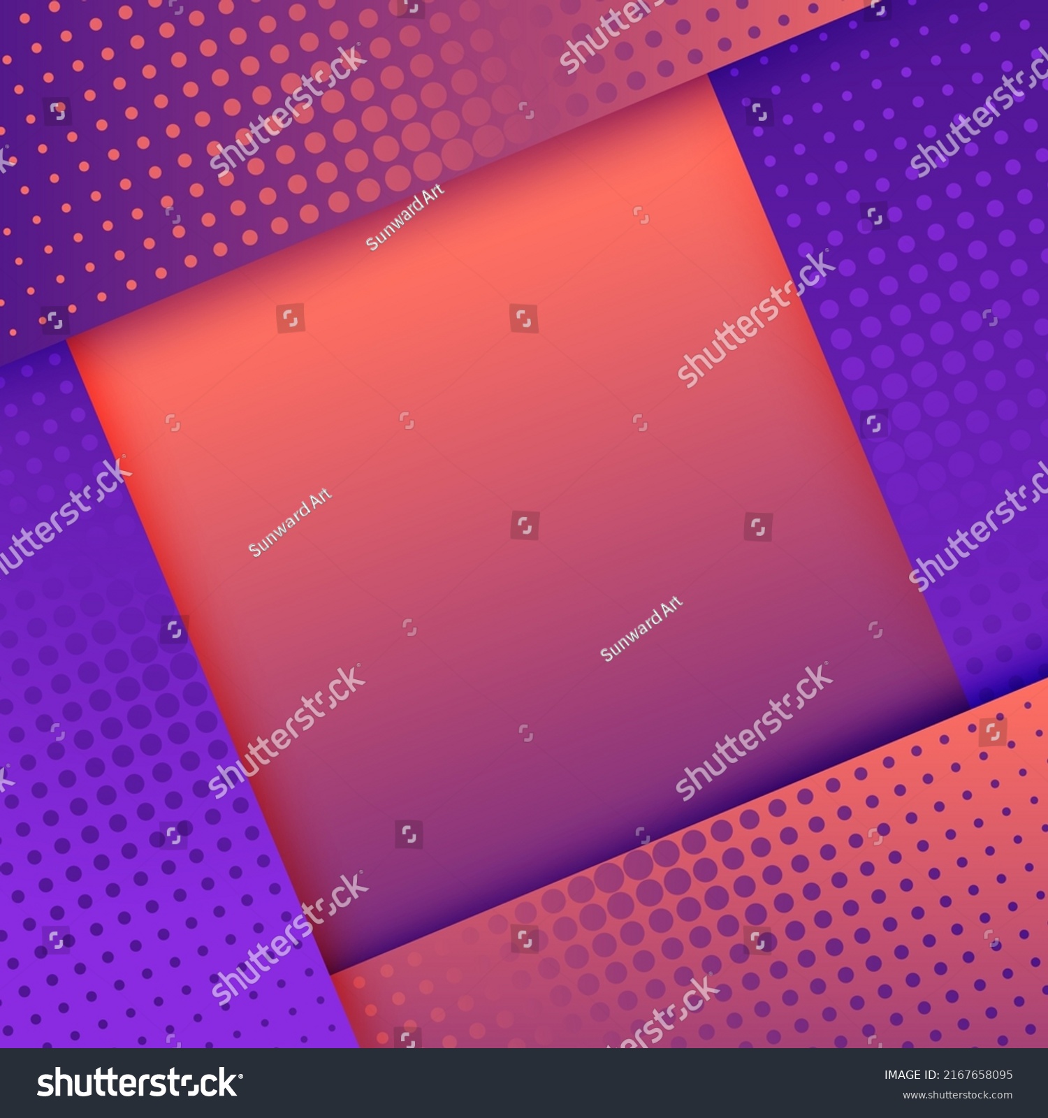 Square Border Frame Gradient Halftone Dots Stock Vector (Royalty Free ...