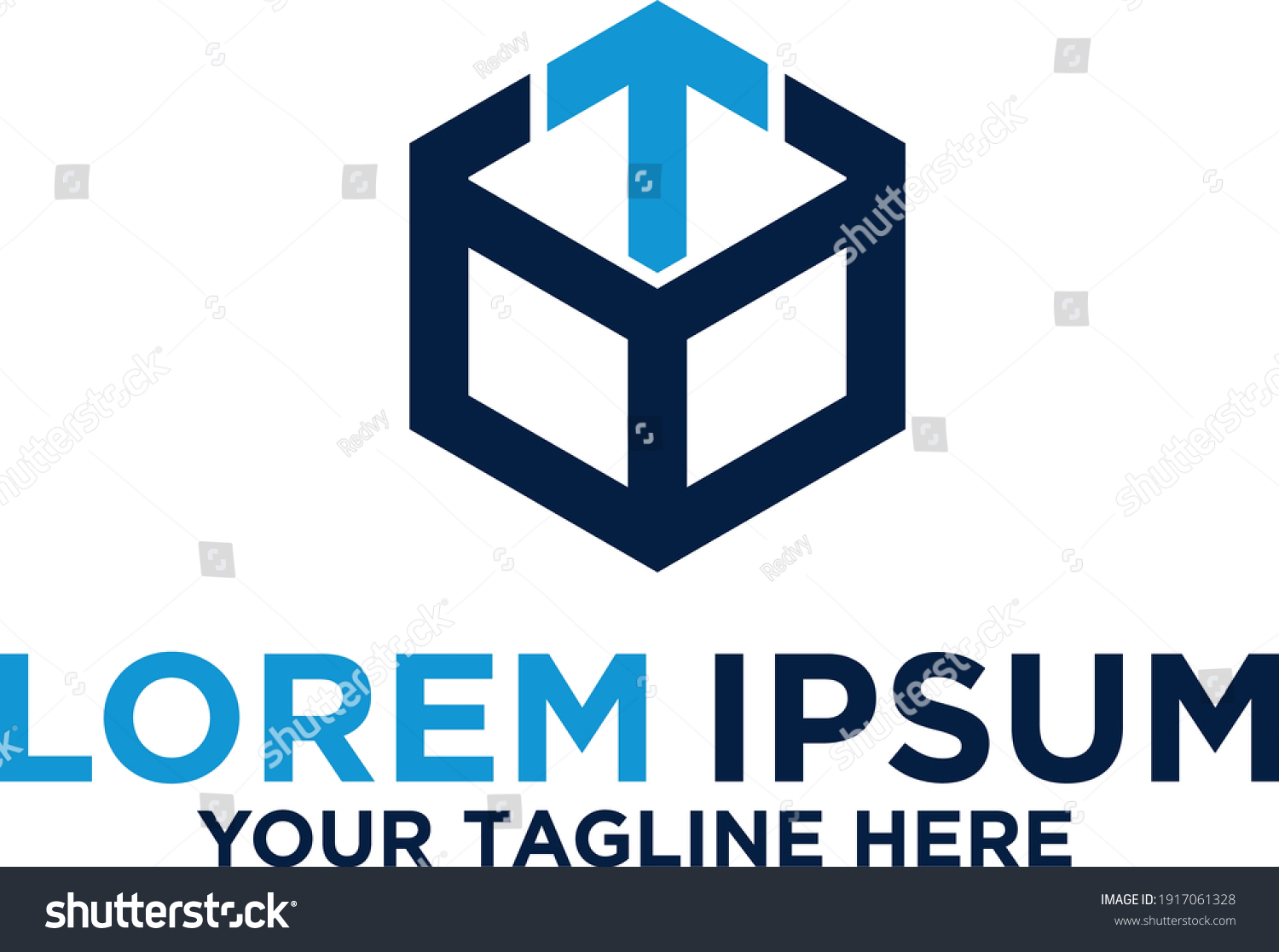 Square Box Letter T Logo Template Stock Vector (Royalty Free ...