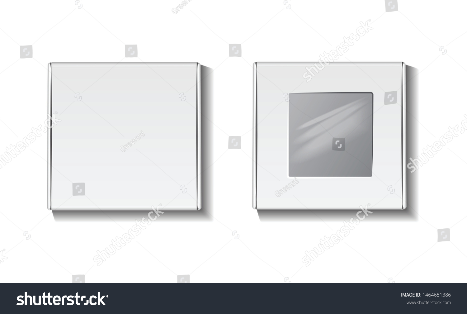 Square Boxes Top View Vector Realistic Stock Vector (Royalty Free ...