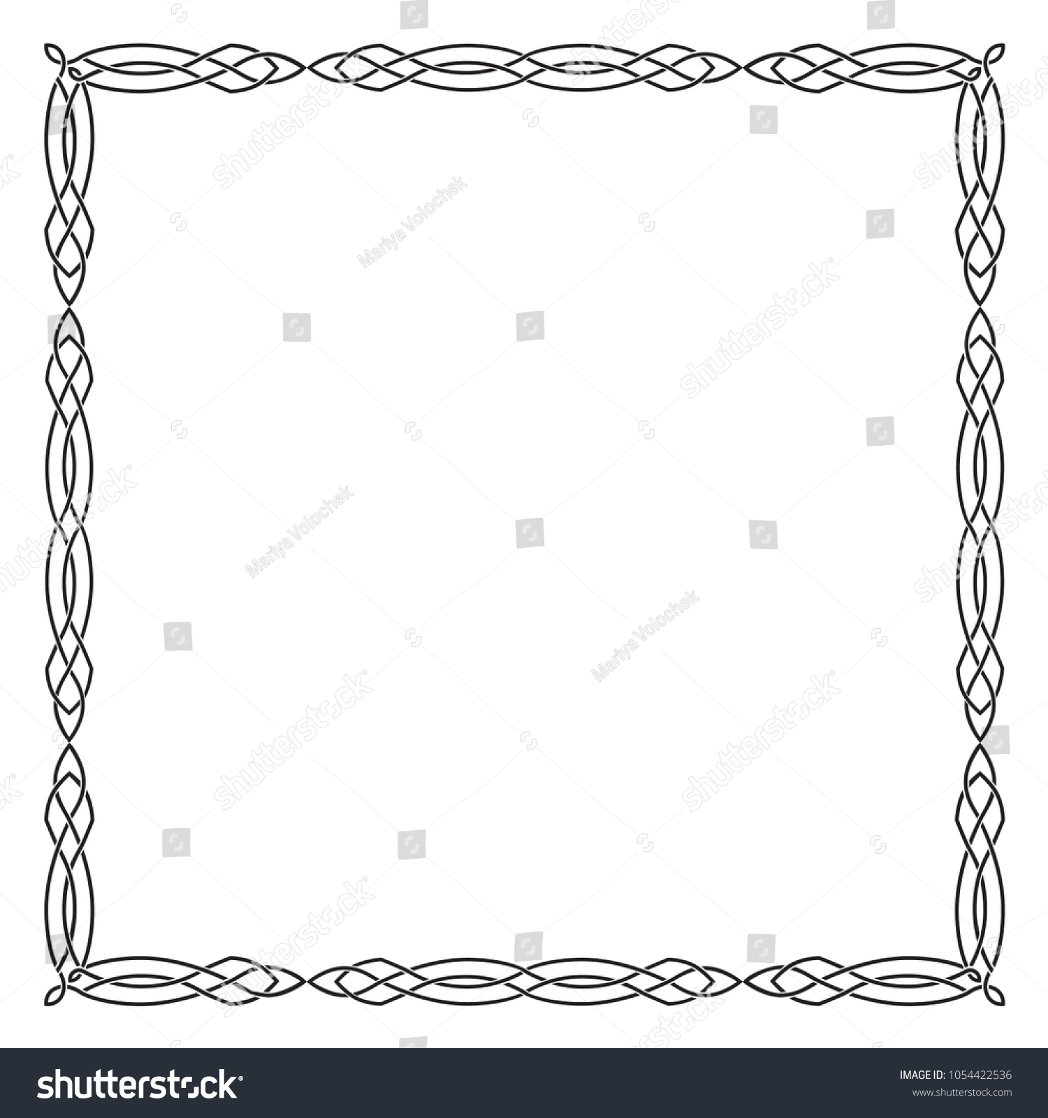 Square Celtic Black Frame Stock Vector (Royalty Free) 1054422536 ...