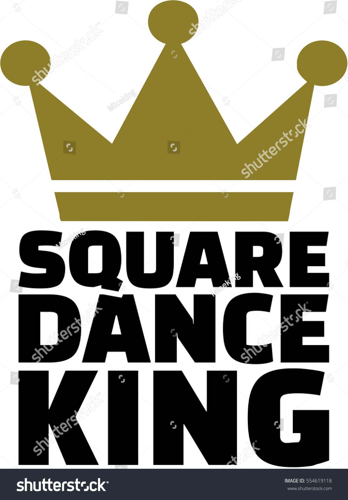 Square Dance King Crown: vector de stock (libre de regalías) 554619118 ...