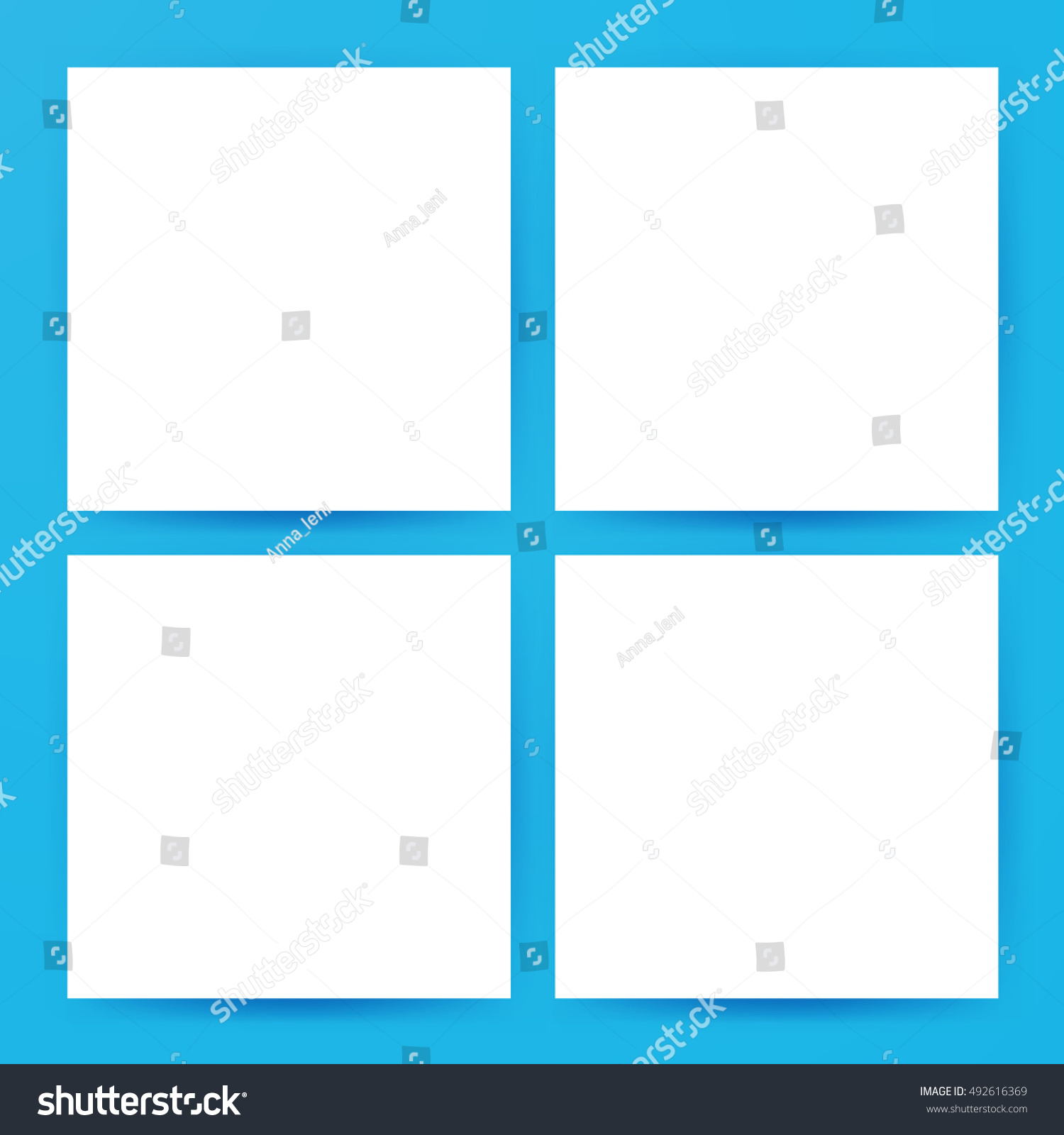 Square Empty Flyers Mockup Stock Vector (Royalty Free) 492616369 ...